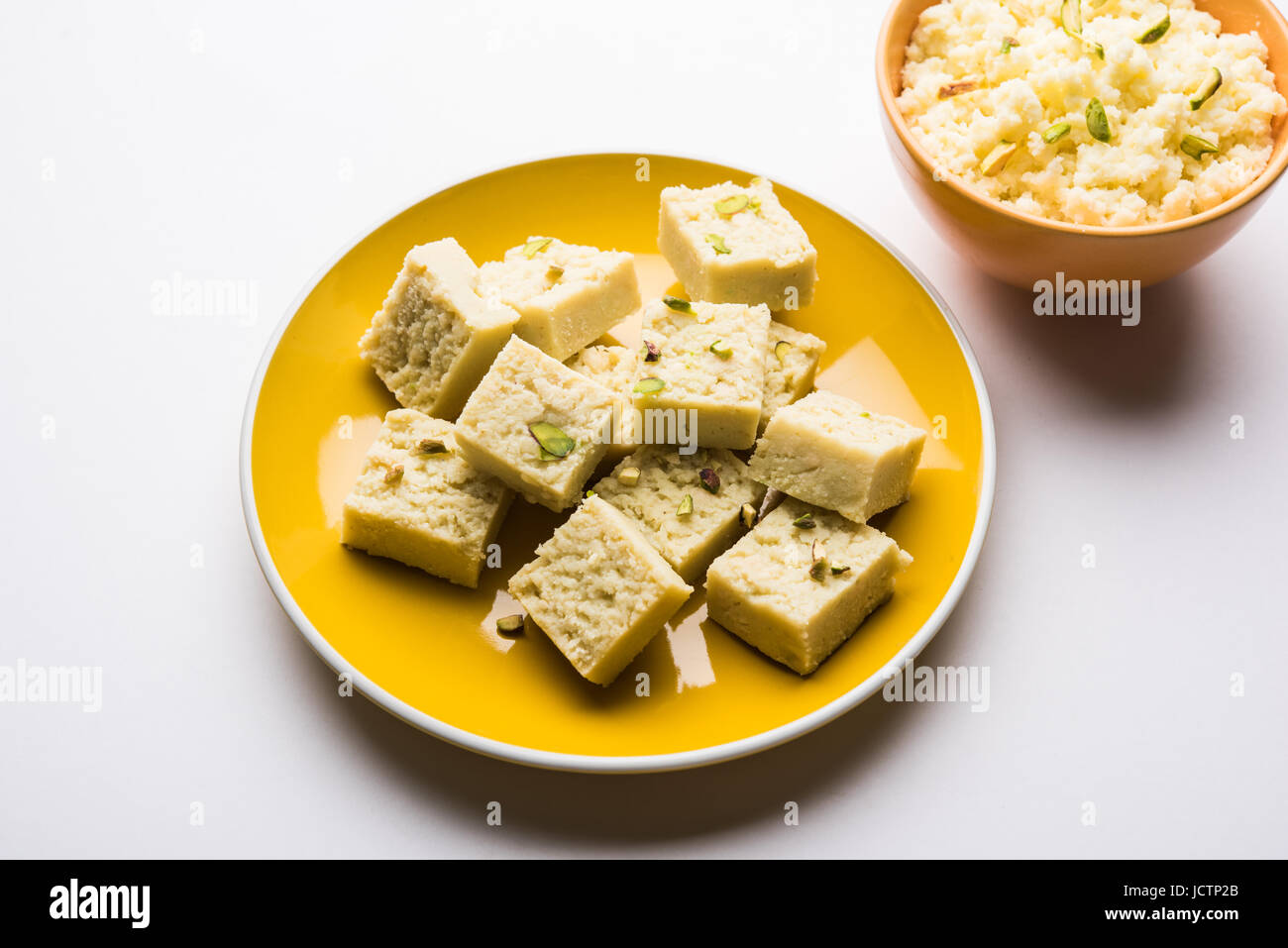Kalakand is an Indian sweet made out of solidified, sweetened milk and ...