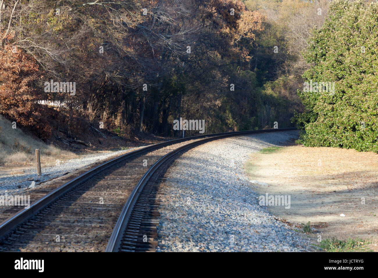 Railroad tracks out of town Stock Photo - Alamy