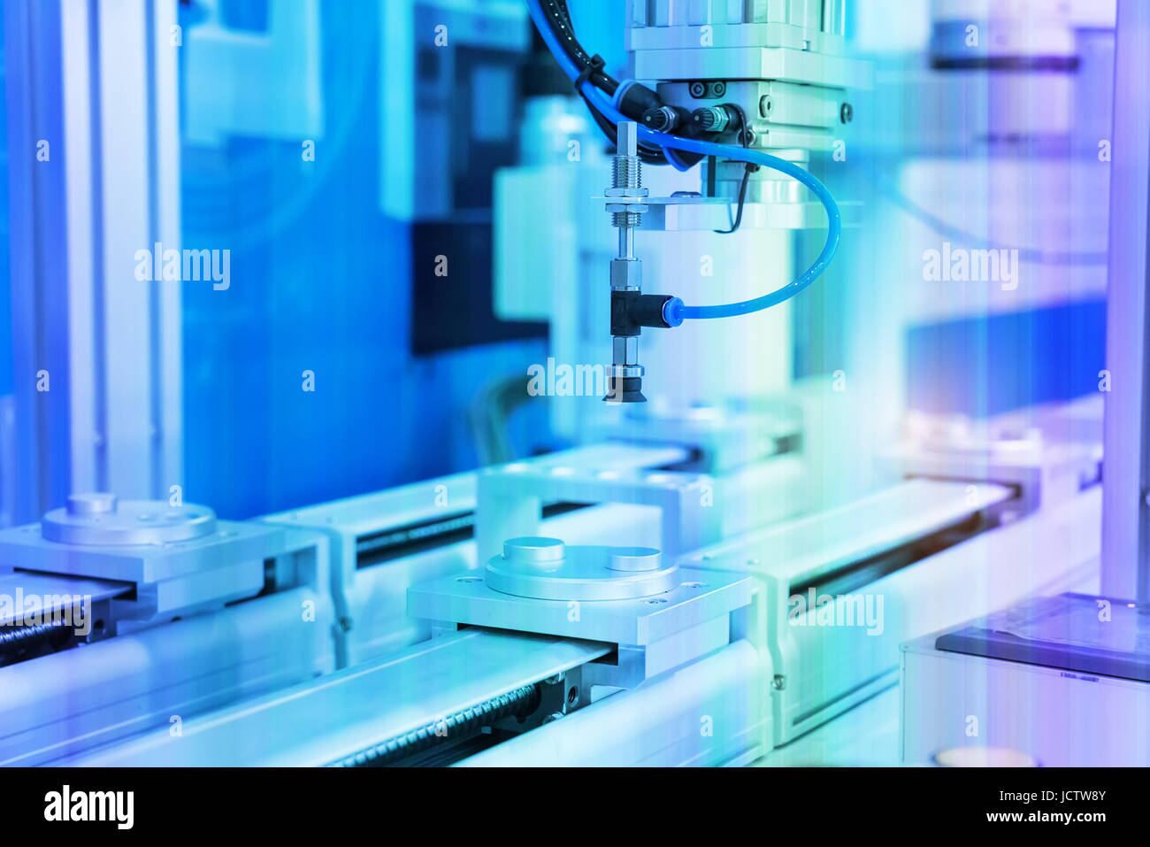 Industrial robot with conveyor in manufacture factory,Smart factory ...