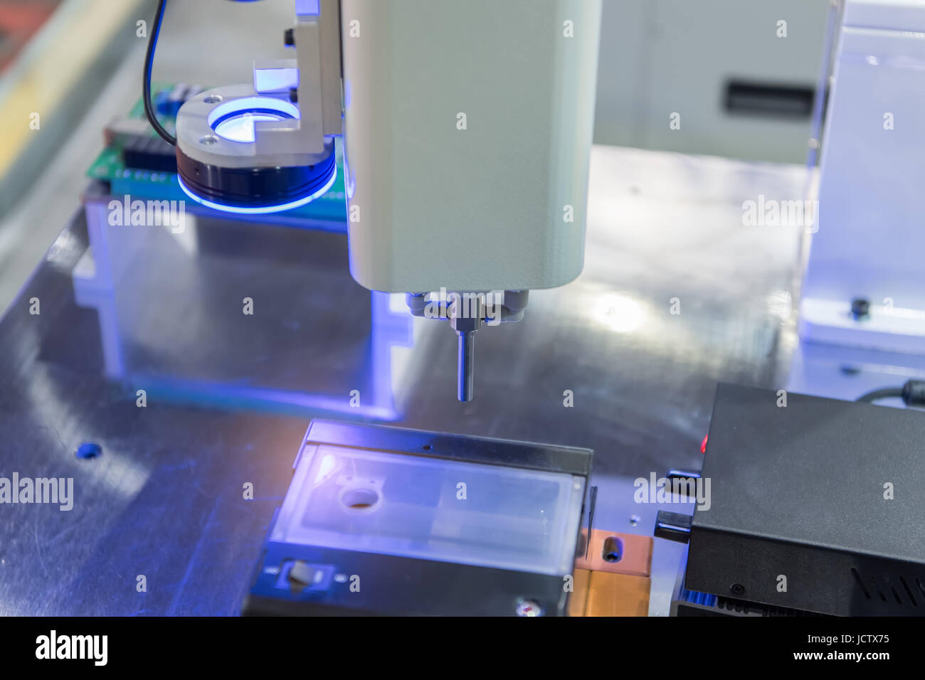 robot drill machine tool at mobile industrial manufacture factory Stock ...