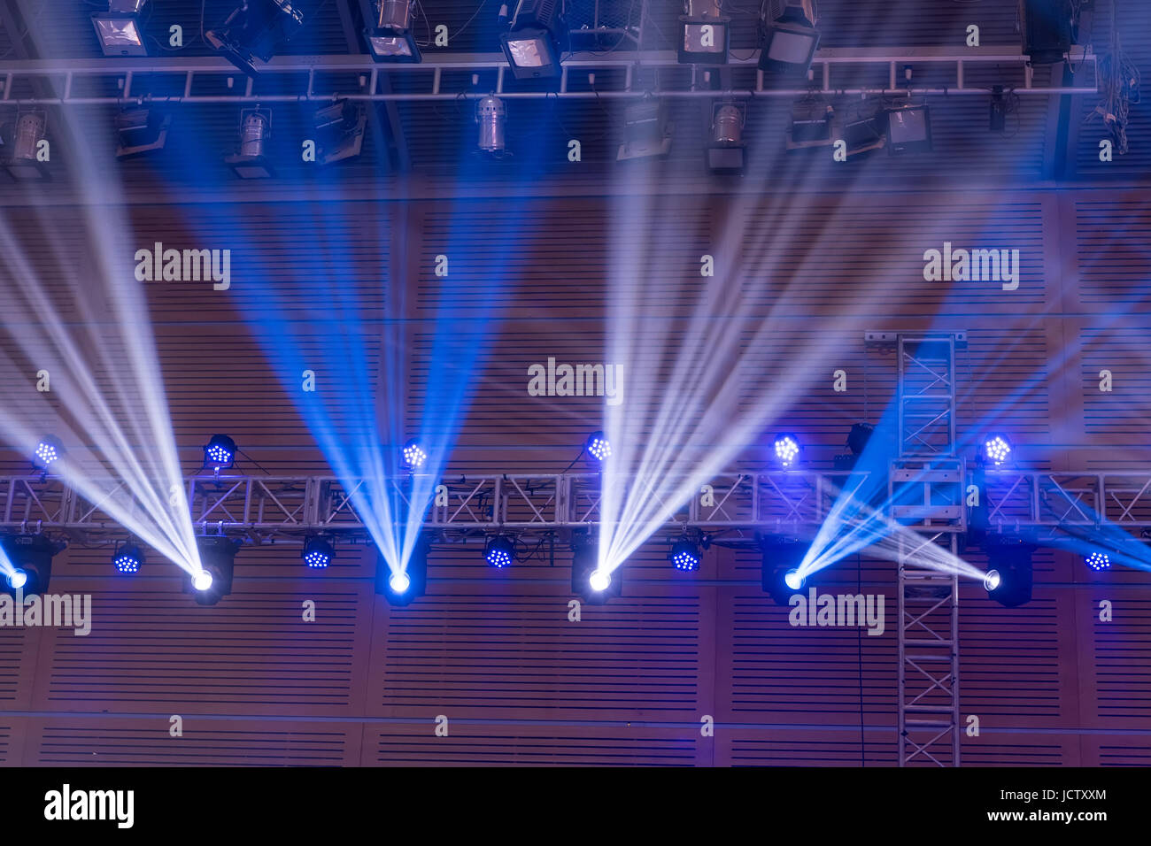 Stage Spotlight with Laser rays Stock Photo - Alamy
