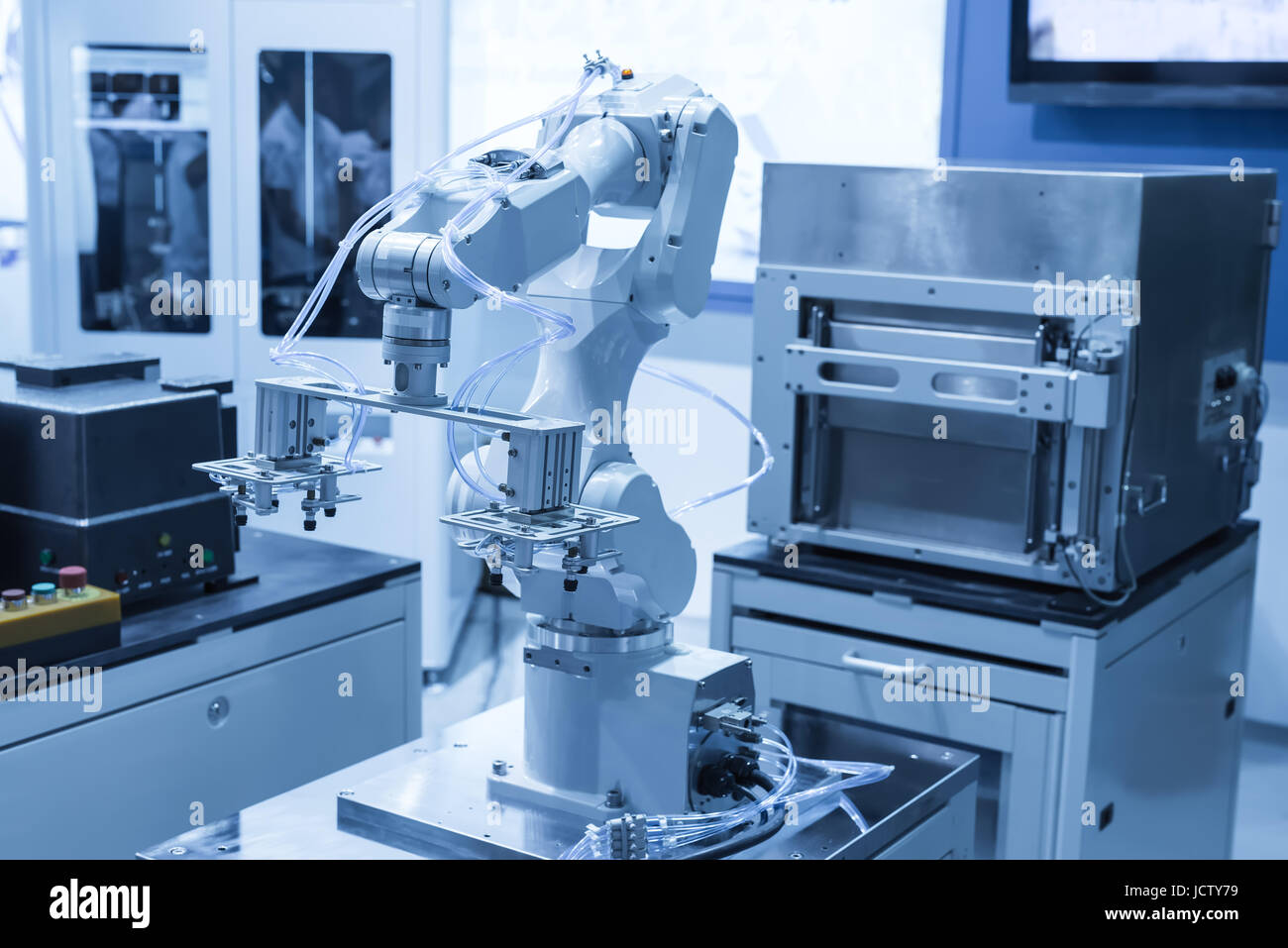 robotic hand machine tool at industrial manufacture factory Stock Photo ...