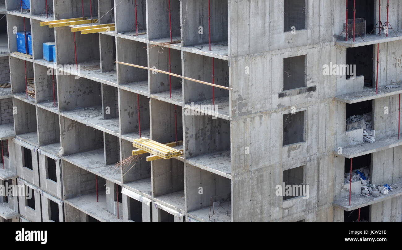 Construction site construction of multi-storey residential building ...