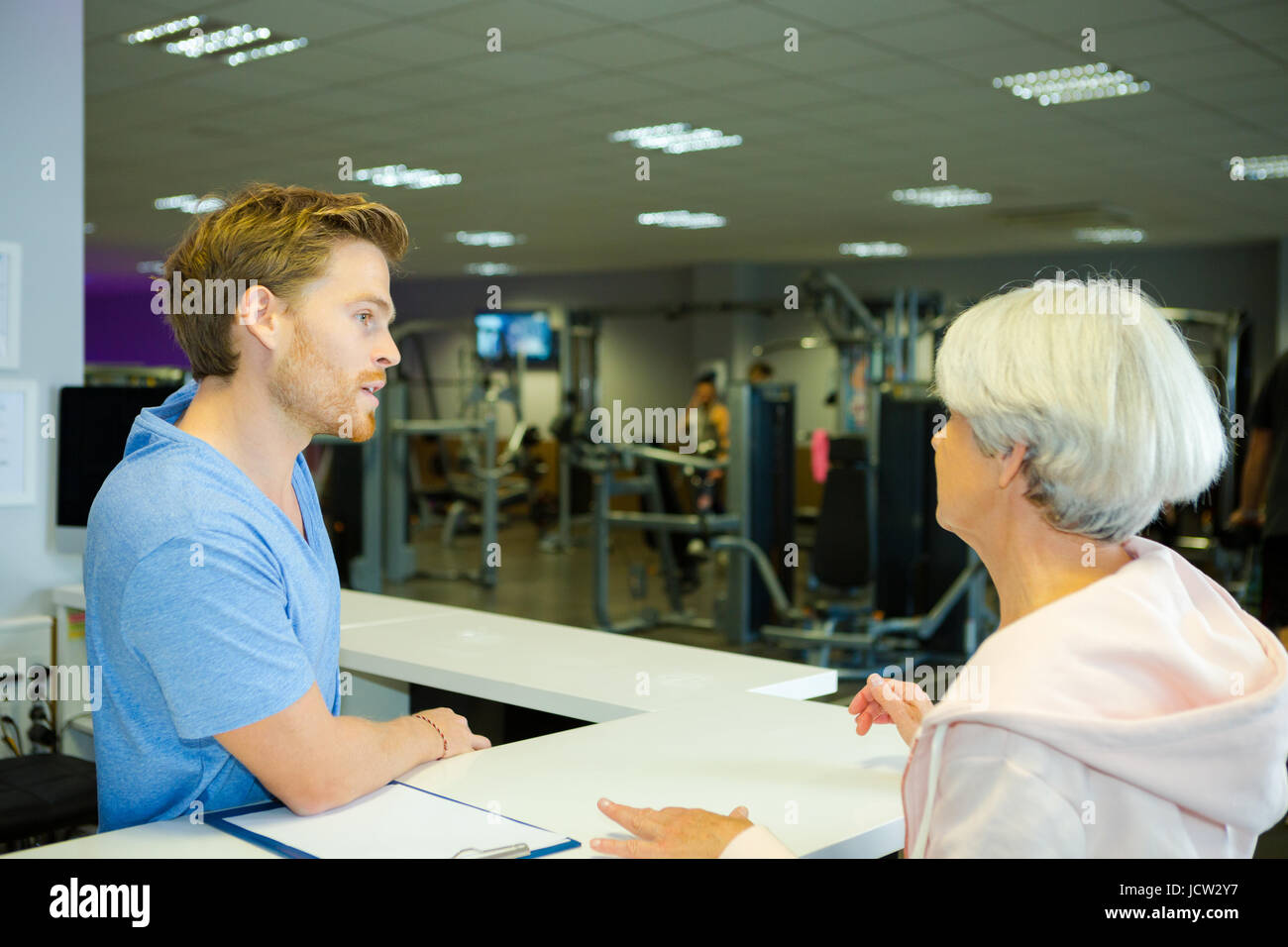 Gym reception join hi-res stock photography and images - Alamy
