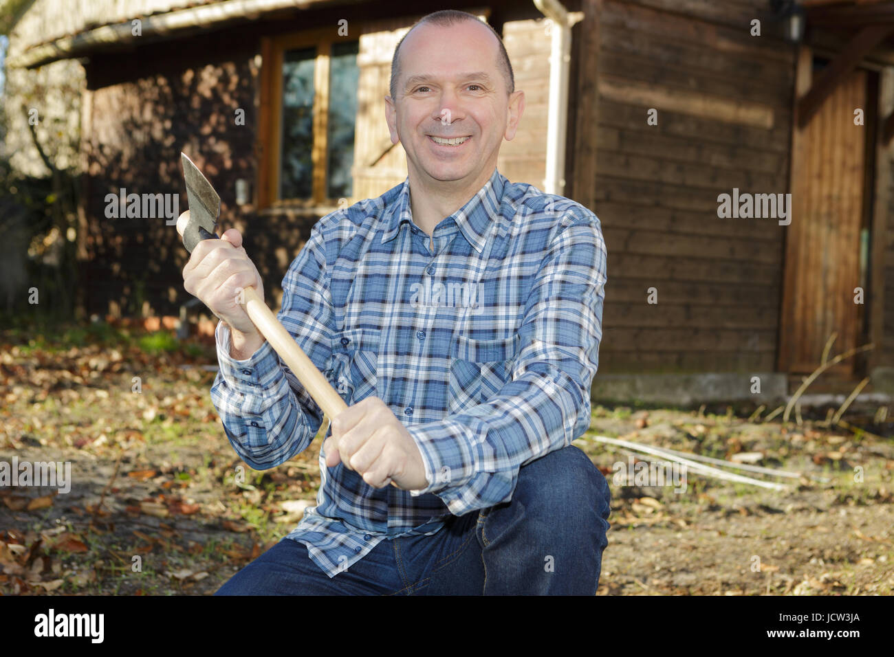 Lumberjack with axe farmer hi-res stock photography and images - Alamy