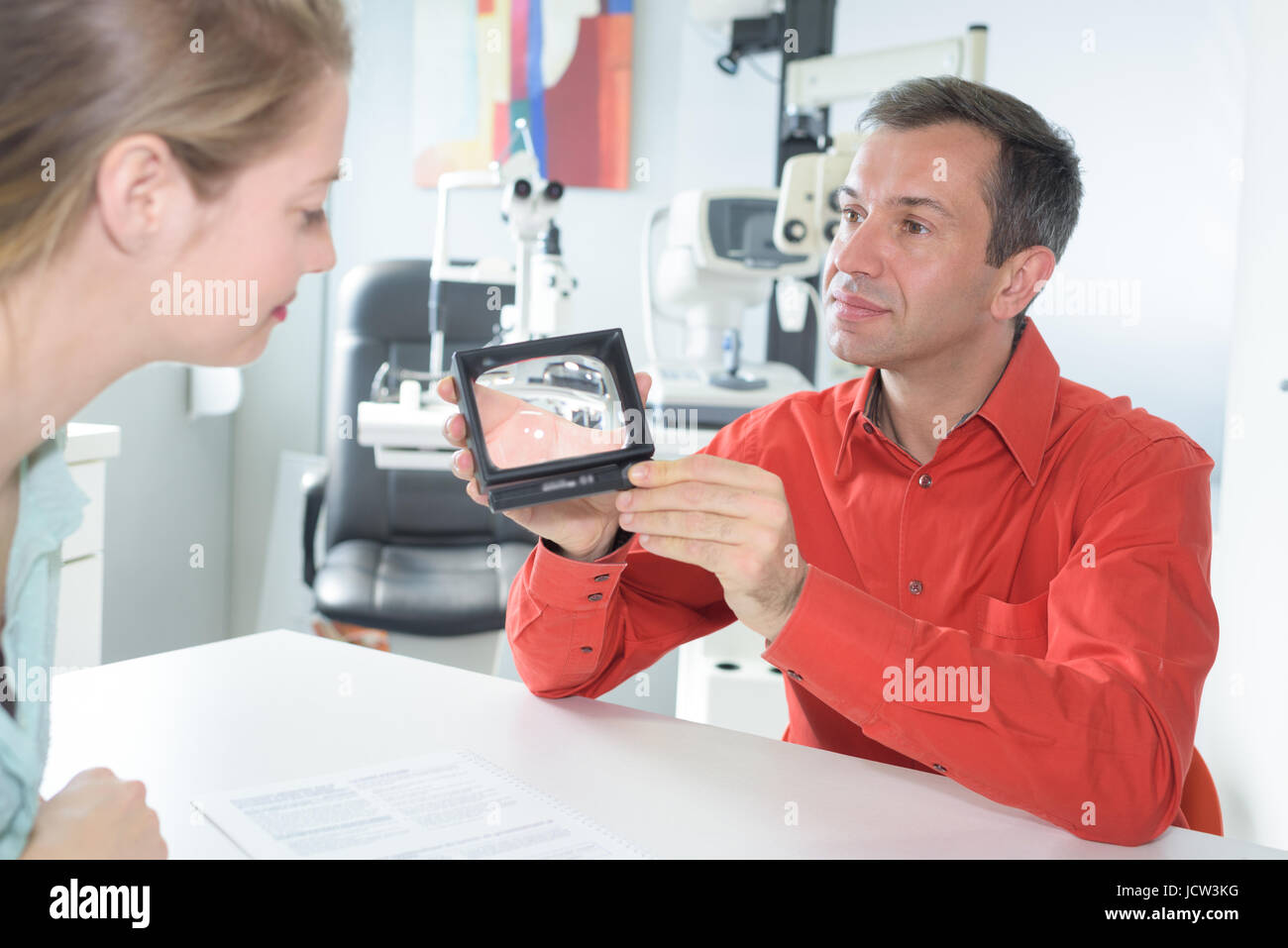 doctor purchasing medical device from commercial Stock Photo - Alamy