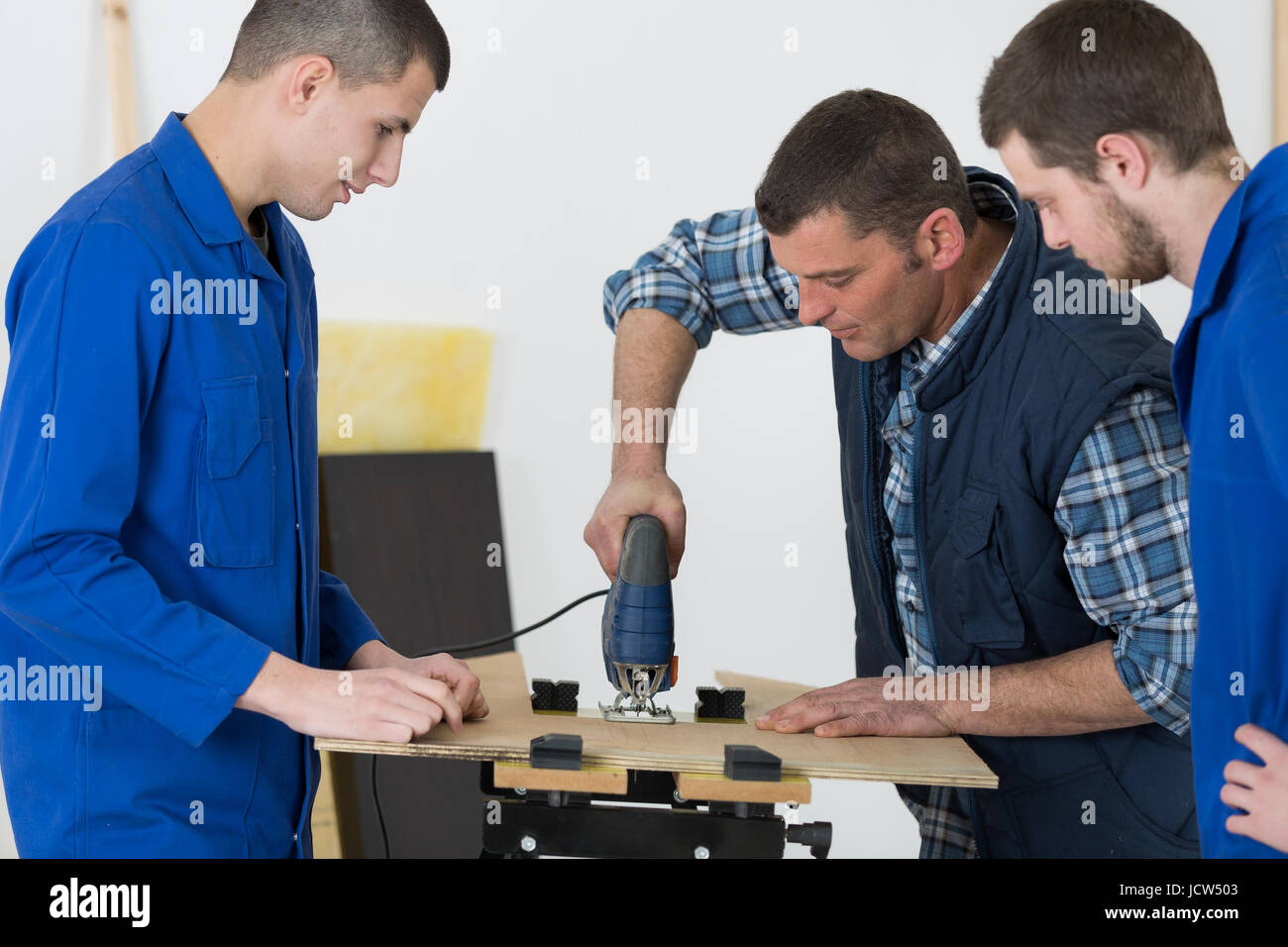 Student woodworking class learning hi-res stock photography and images ...
