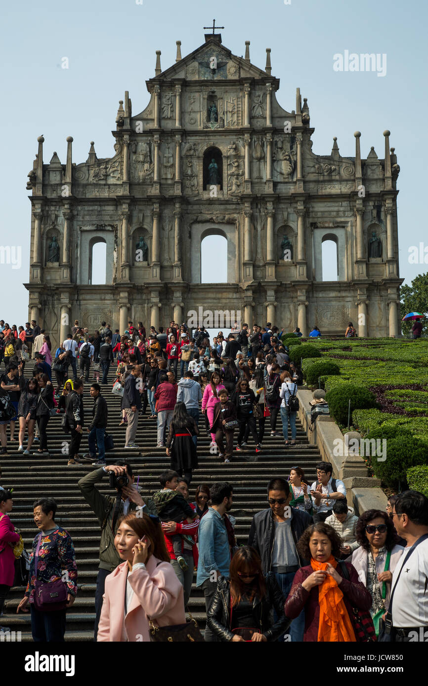 The ruins of St. Paul's church in Macau Stock Photo - Alamy