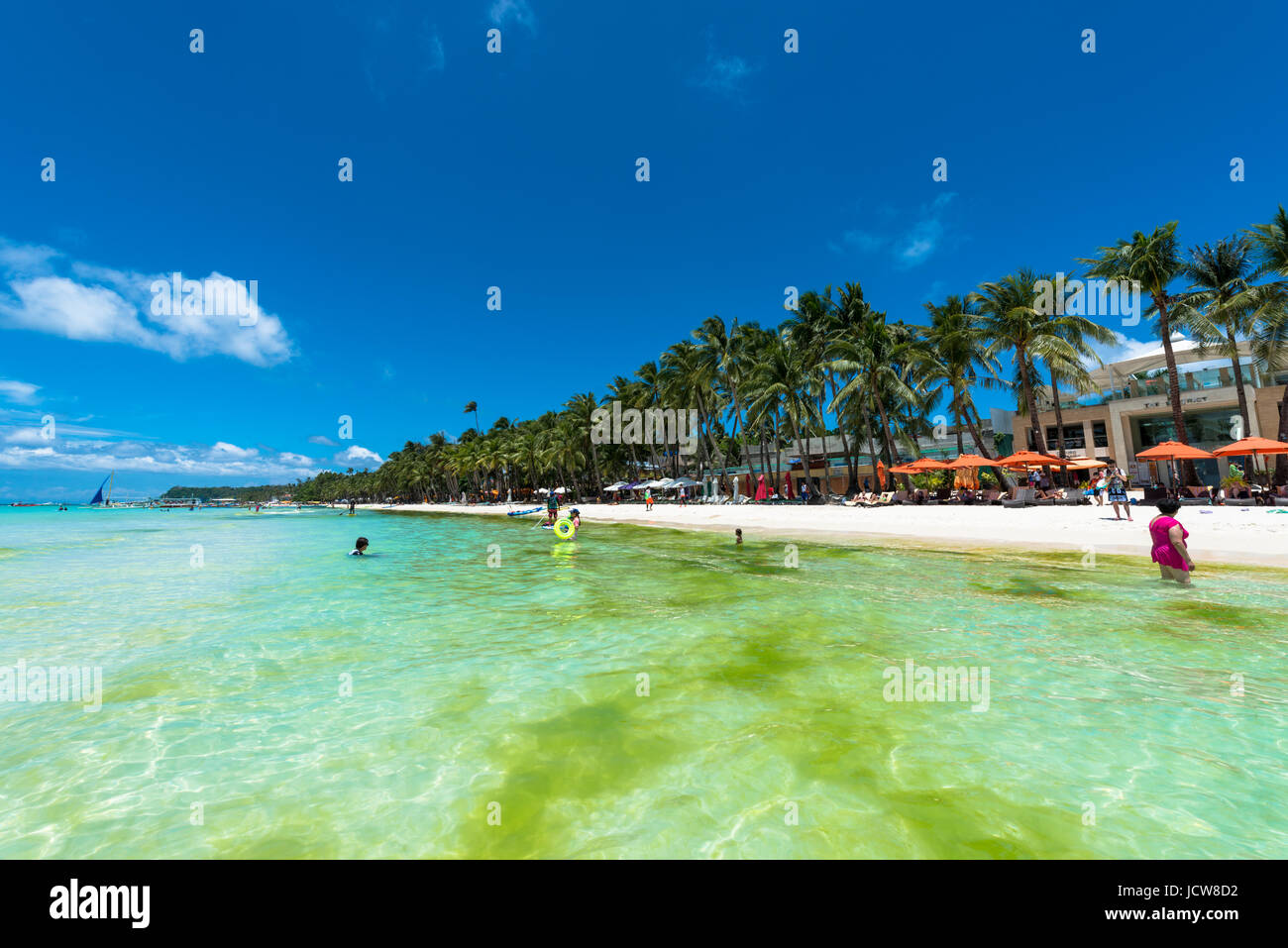 BORACAY, WESTERN VISAYAS, PHILIPPINES - MARCH 27, 2017:Sunny day ...