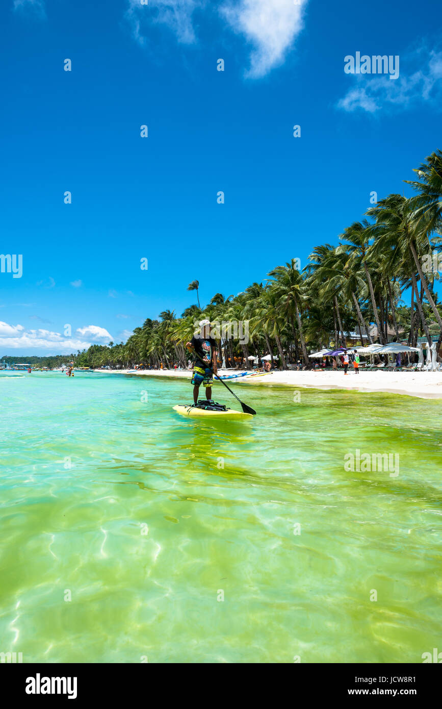 BORACAY, WESTERN VISAYAS, PHILIPPINES - MARCH 27, 2017:Vertical picture ...