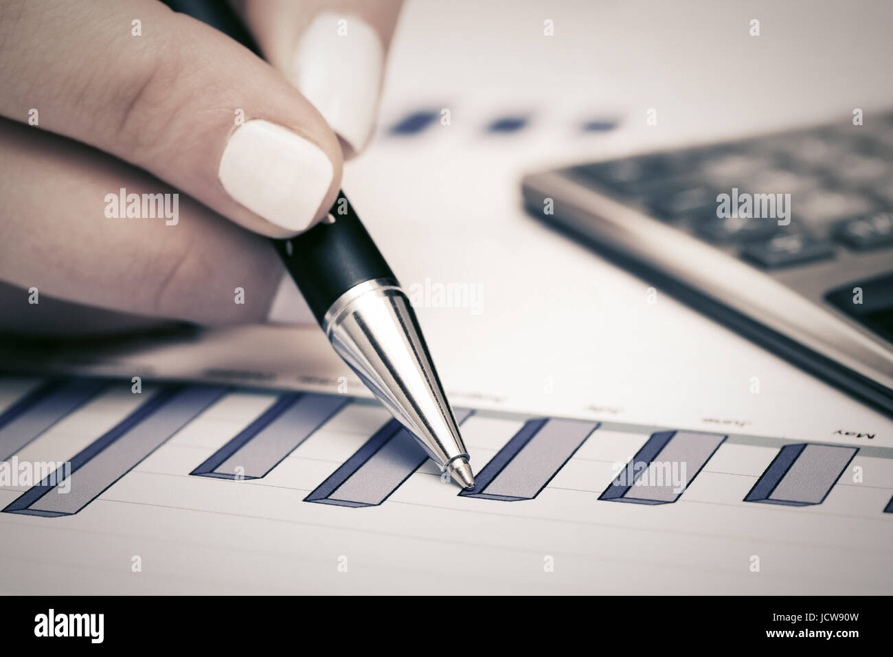 Financial accounting graphs and charts analysis Stock Photo - Alamy