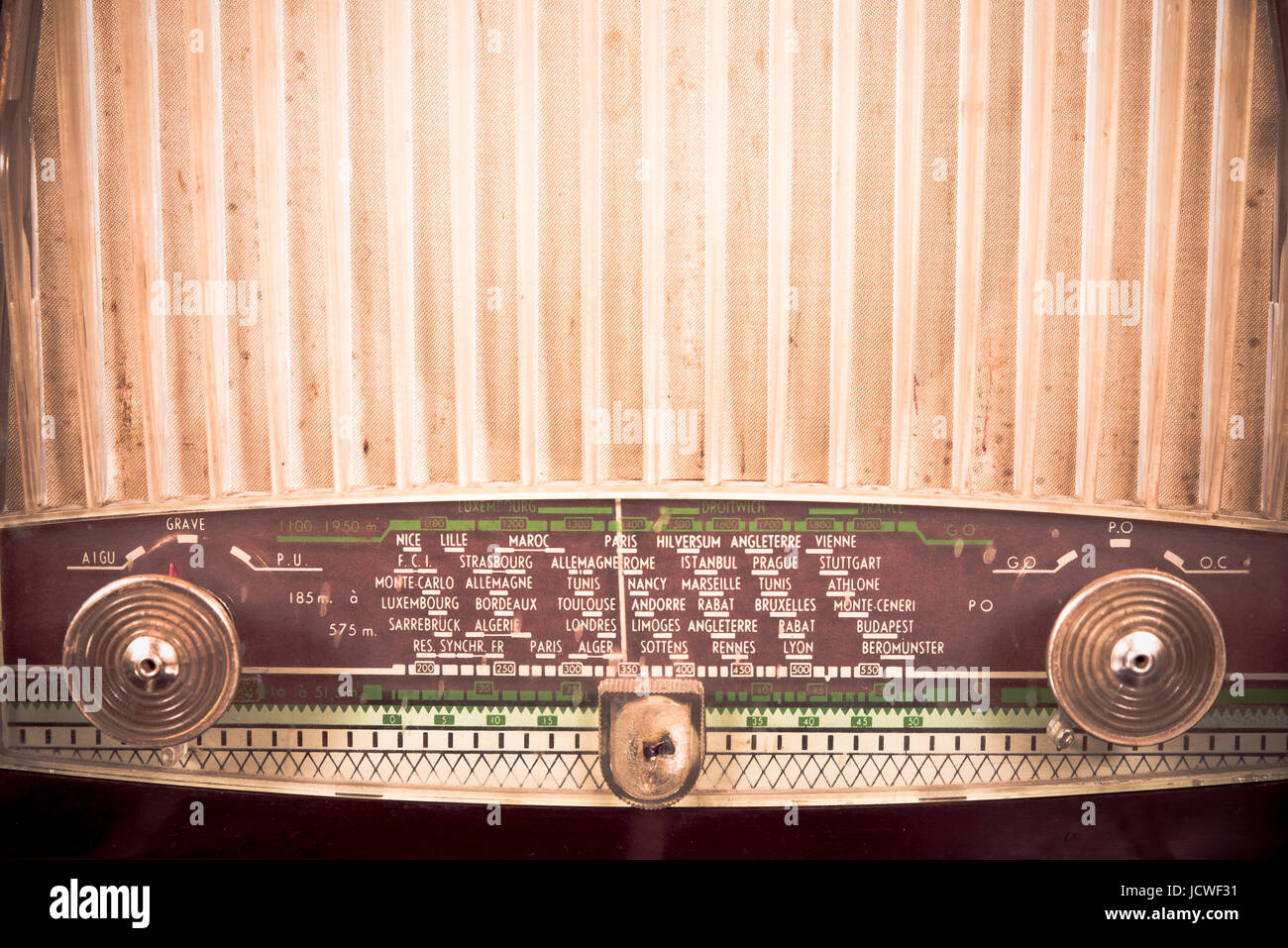 Vintage radio names cities hi-res stock photography and images - Alamy