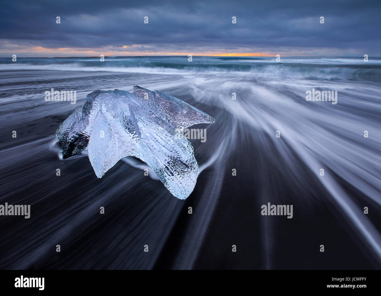 Ice Block in iceland Stock Photo - Alamy