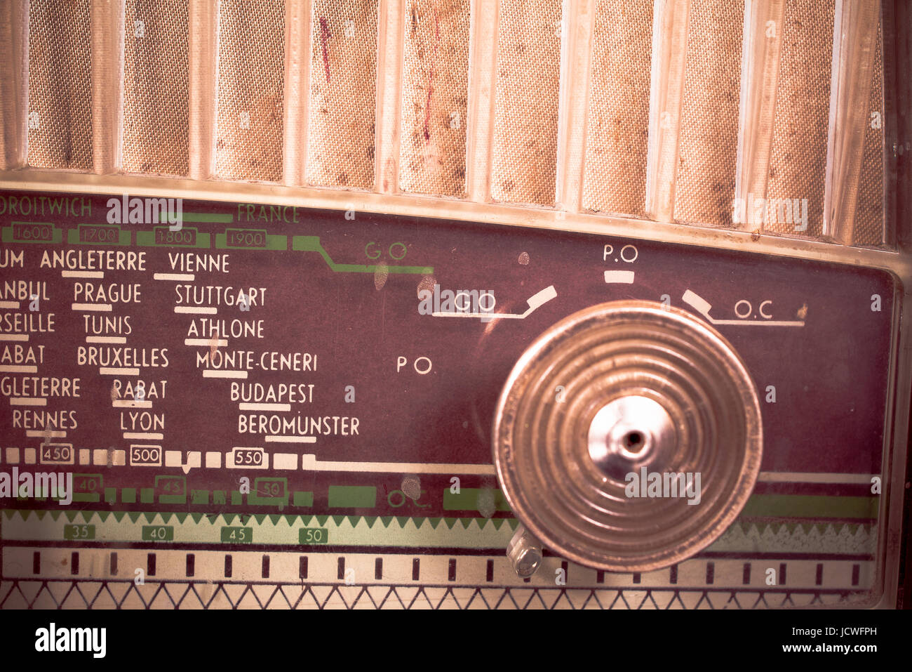 Vintage radio names cities hi-res stock photography and images - Alamy