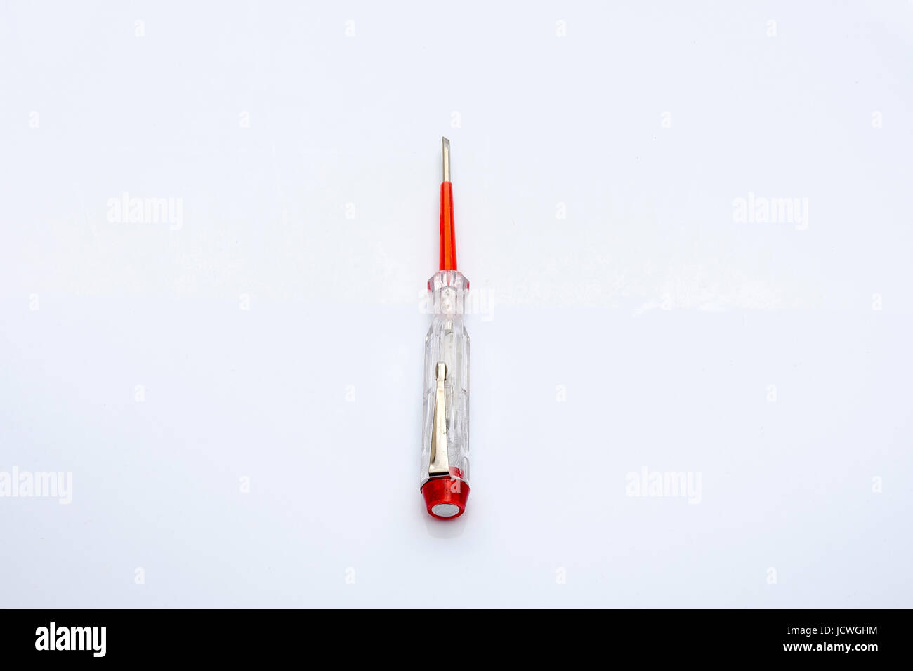 electrical tester screwdriver isolated on white background.Industry ...