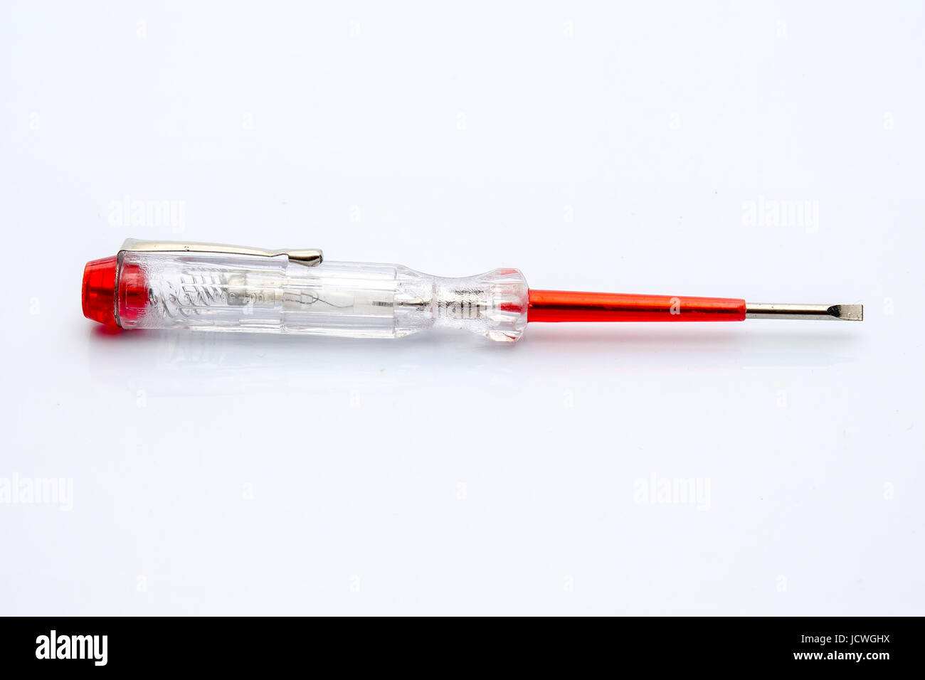 electrical tester screwdriver isolated on white background.Industry ...