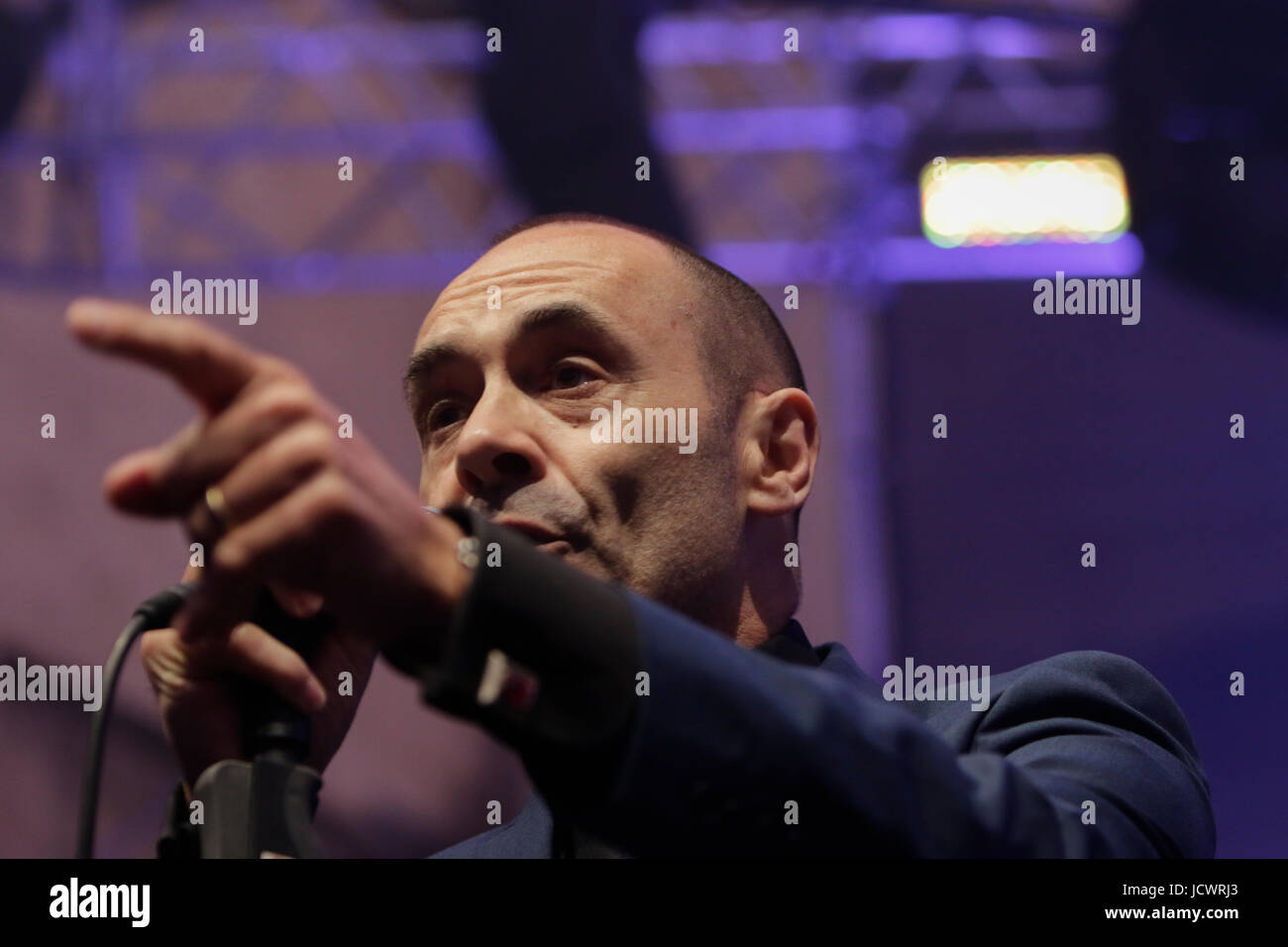 Worms, Germany. 16th June, 2017. Lead singer Mark Reilly from the UK ...