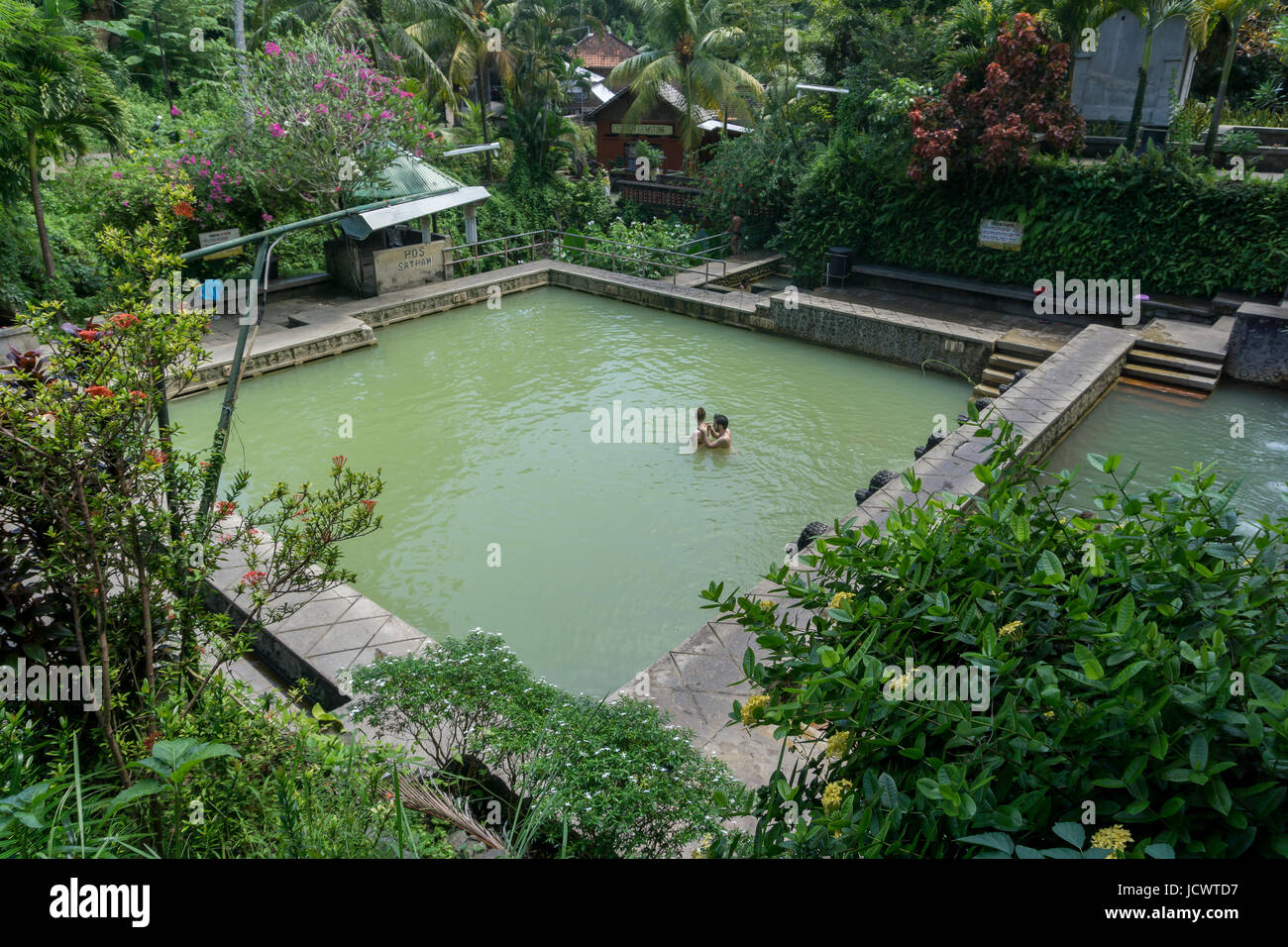BALI, INDONESIA , CIRCA APRIL 2016. Hot spring Air Panas Banjar ...