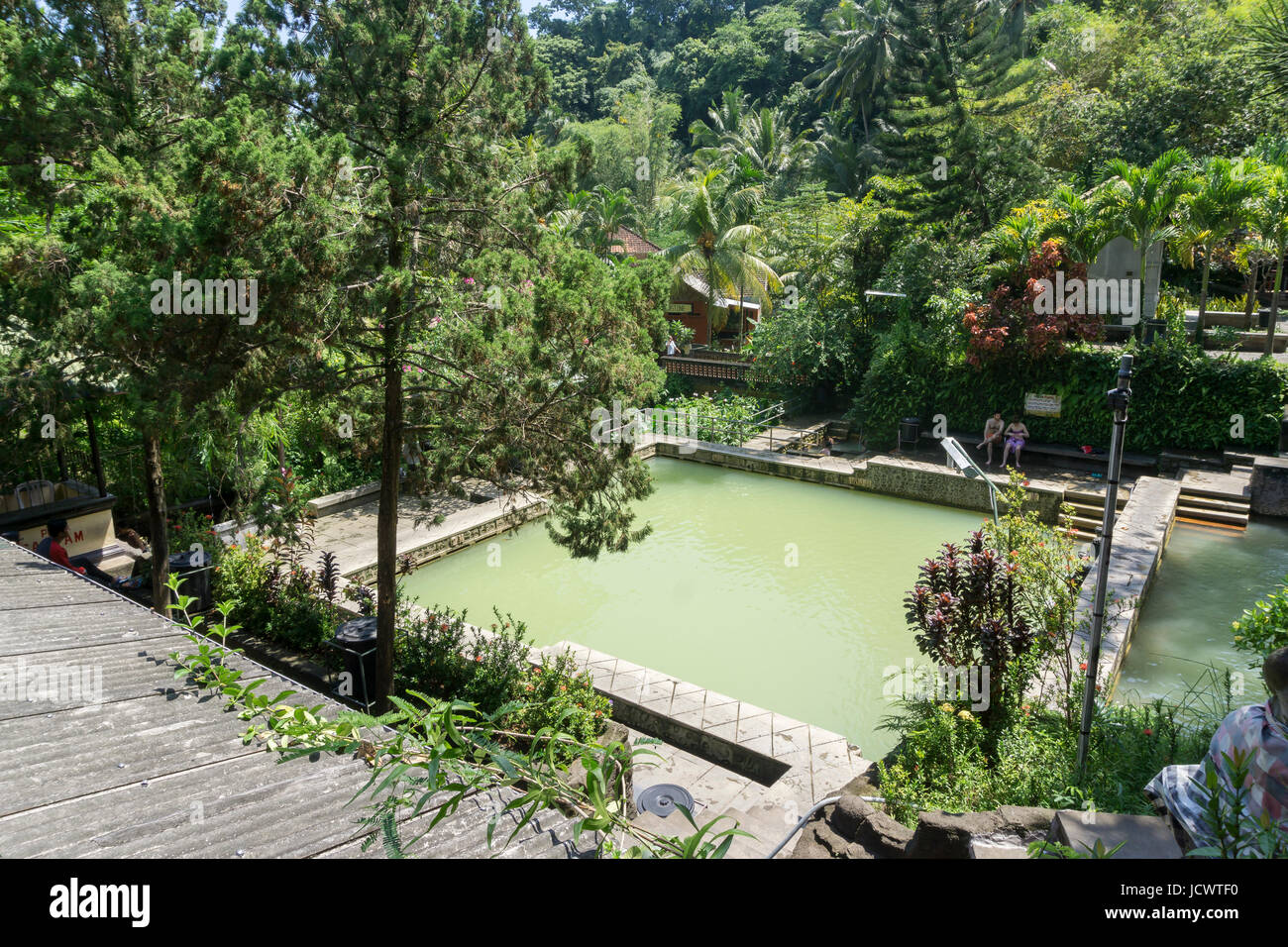 BALI, INDONESIA , CIRCA APRIL 2016. Hot spring Air Panas Banjar ...