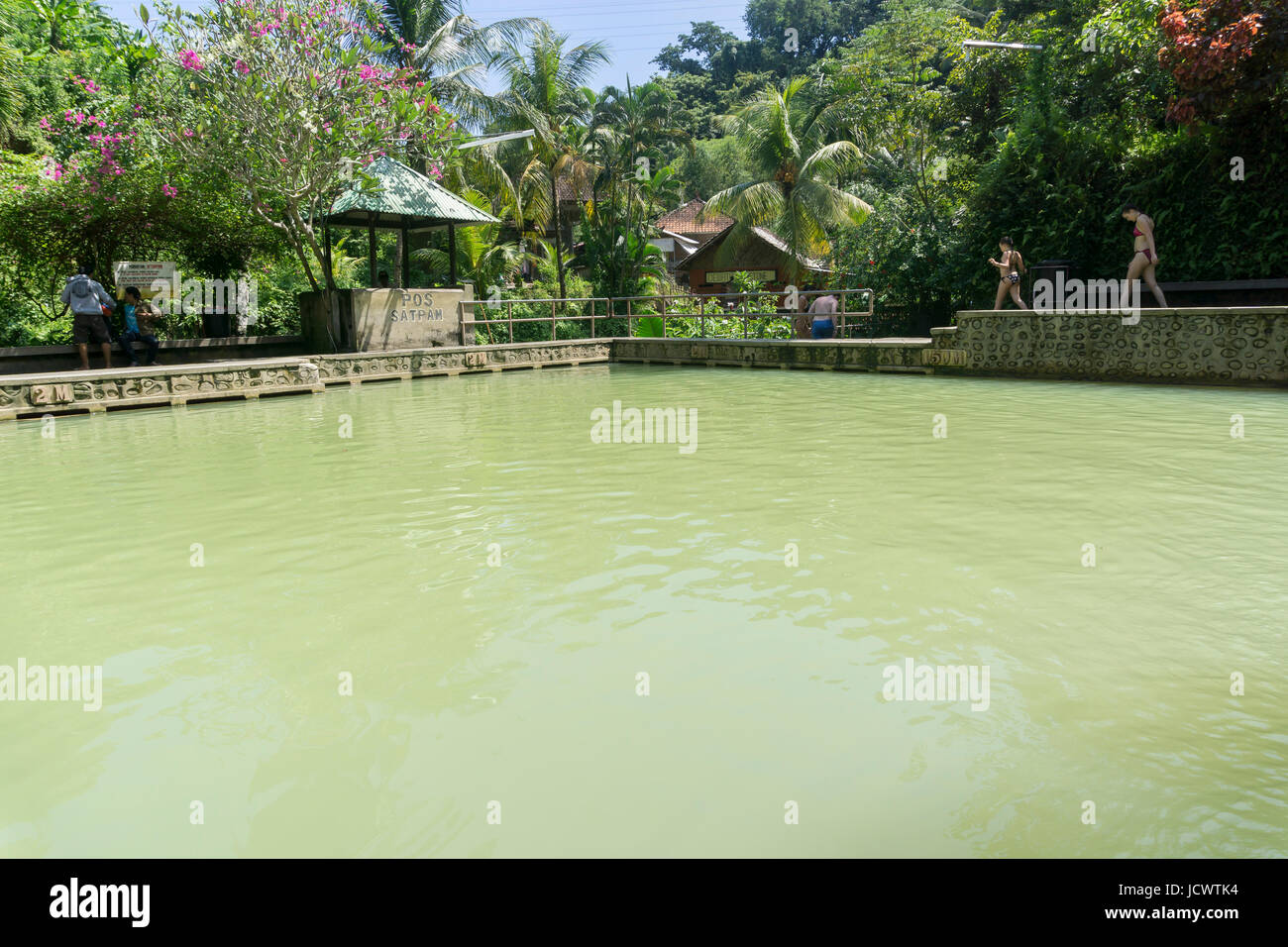 BALI, INDONESIA , CIRCA APRIL 2016. Hot spring Air Panas Banjar ...