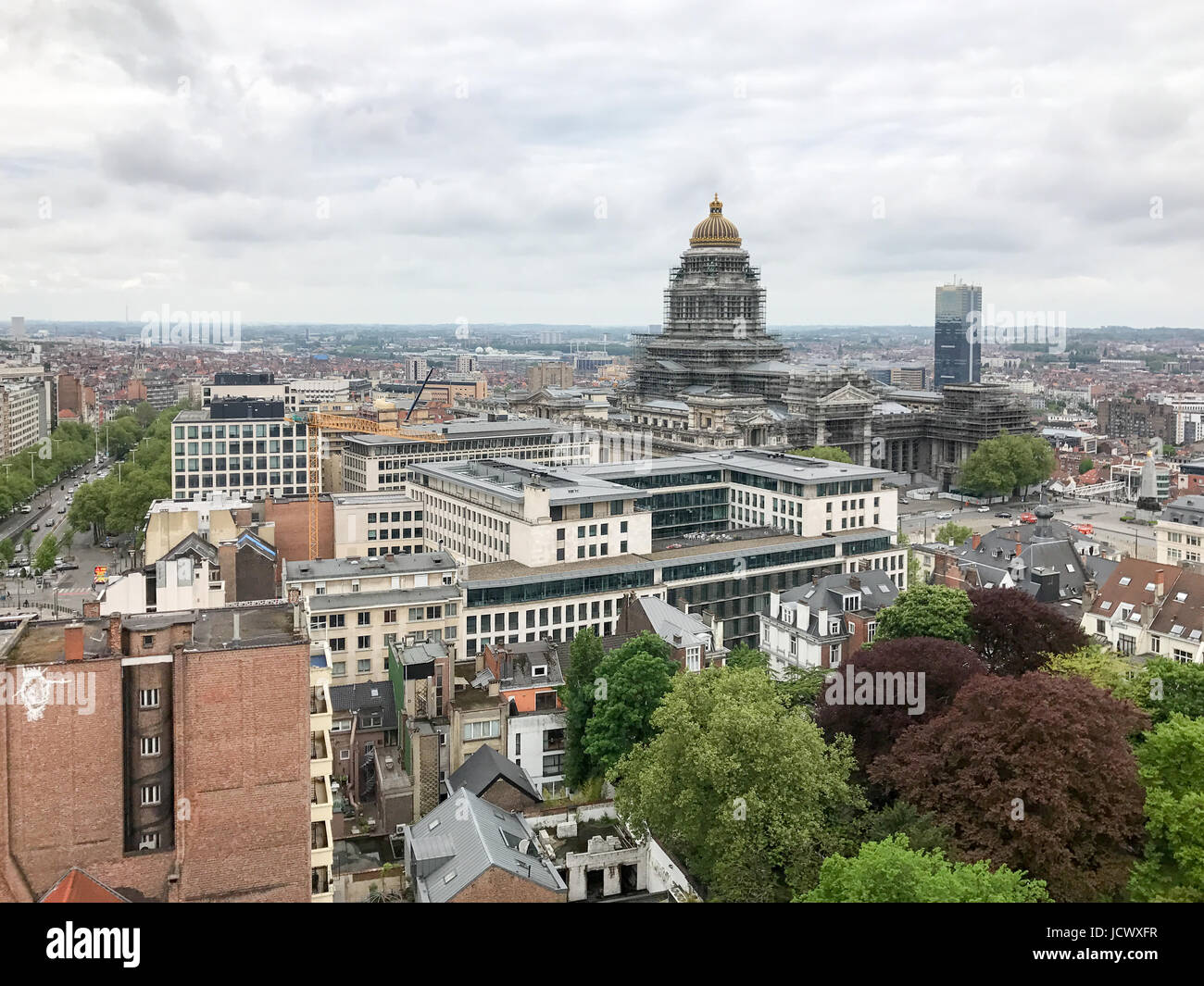 Aerial view of the Brussels city skyline in Belgium Stock Photo - Alamy