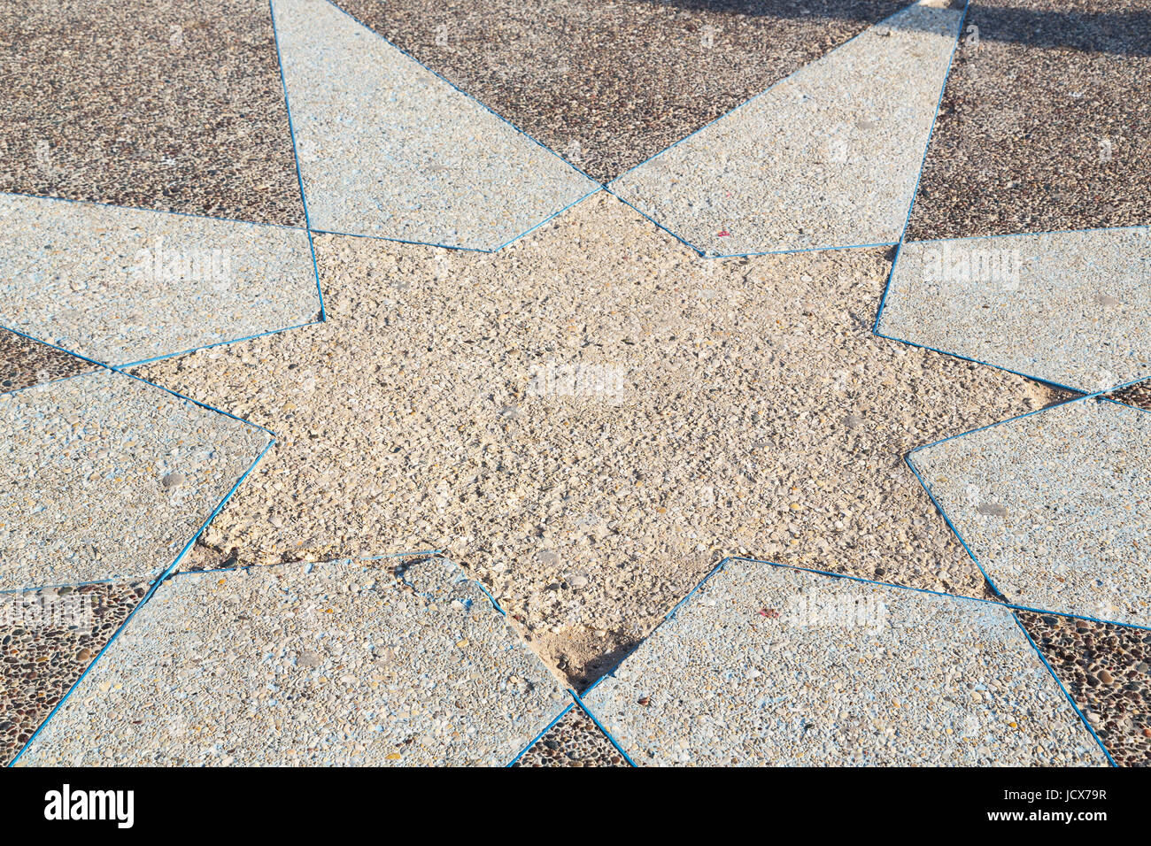in the sidewalk star made of stone like background Stock Photo - Alamy