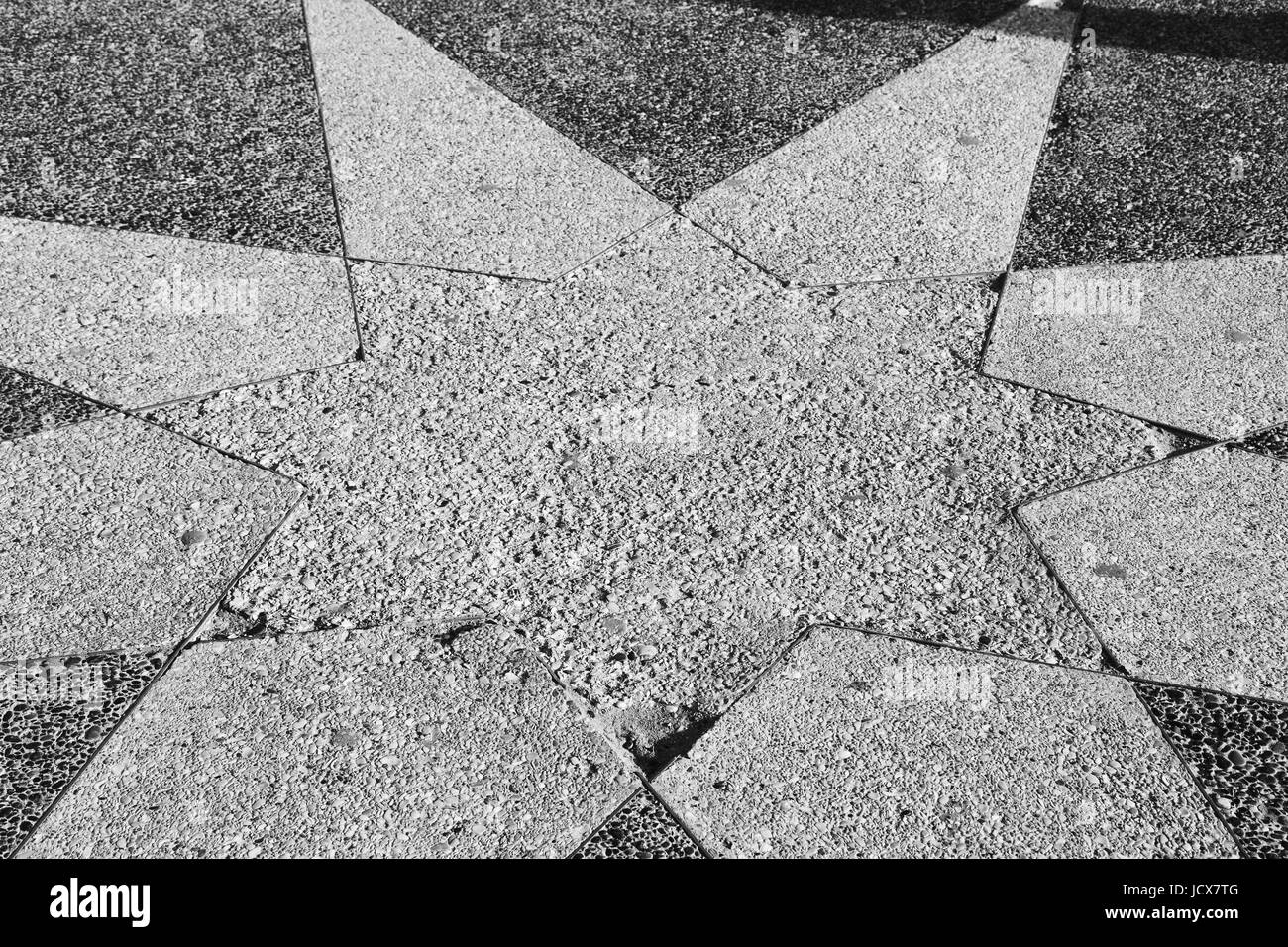 in the sidewalk star made of stone like background Stock Photo - Alamy