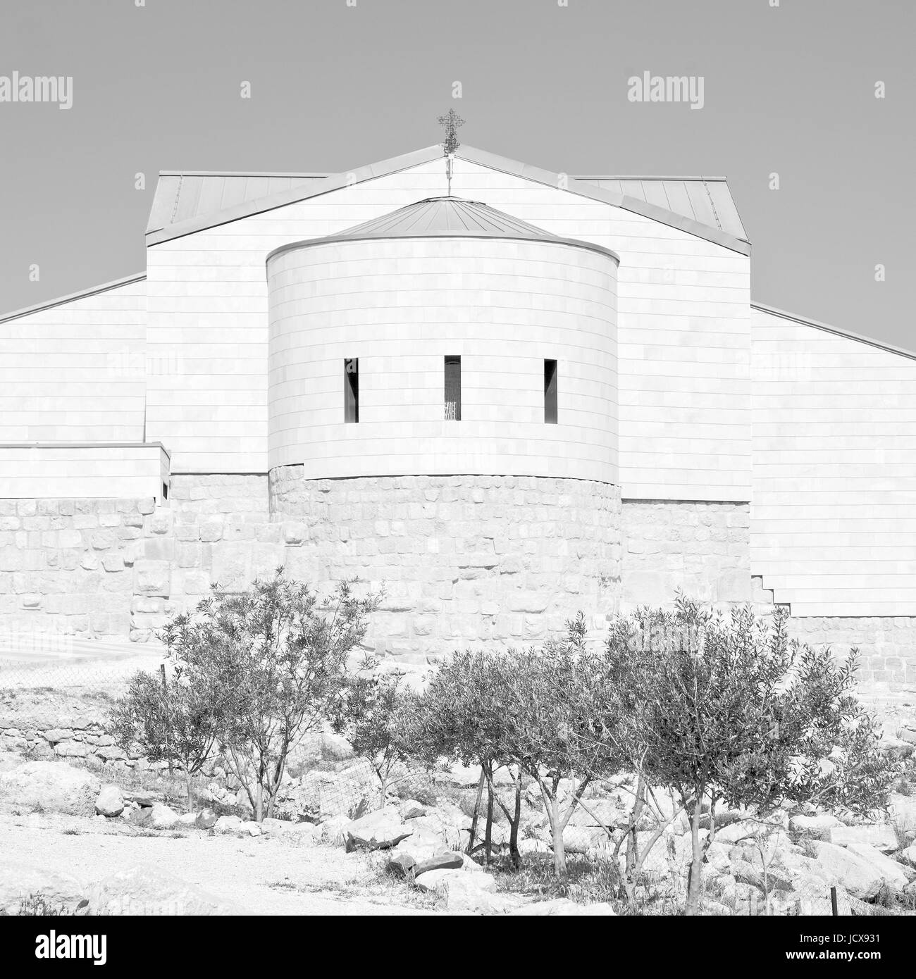 in the antique monastery religion site of mount nebo in jordan Stock ...