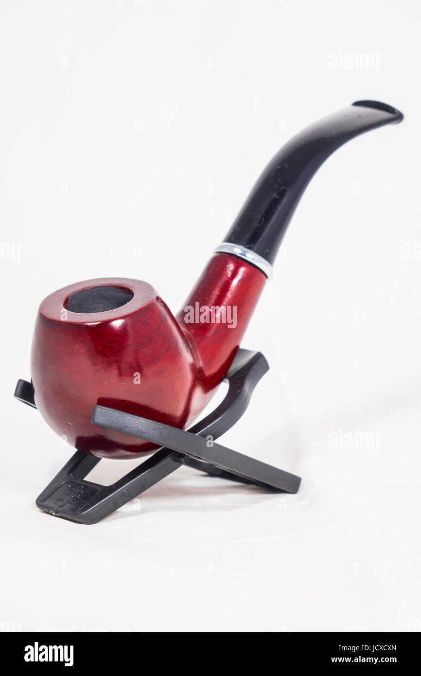 Pipe smoking device On a white background Stock Photo - Alamy