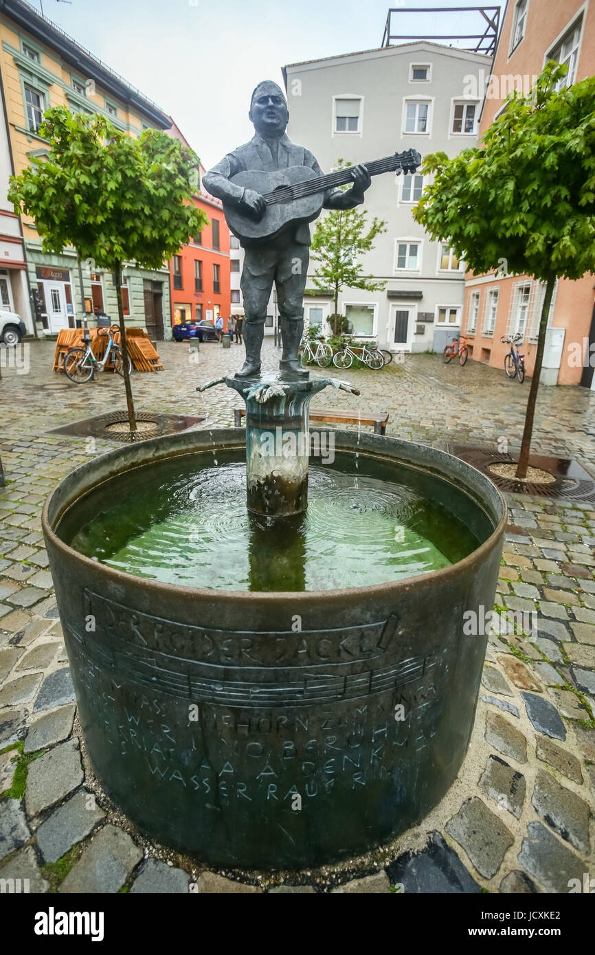 FREISING, GERMANY - MAY 8, 2017 : The Roider Jackl sculptured water ...