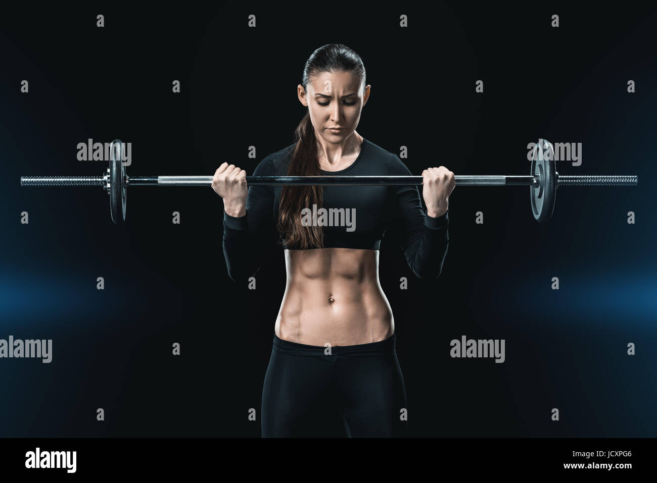 Black woman athletic training on hi-res stock photography and images ...