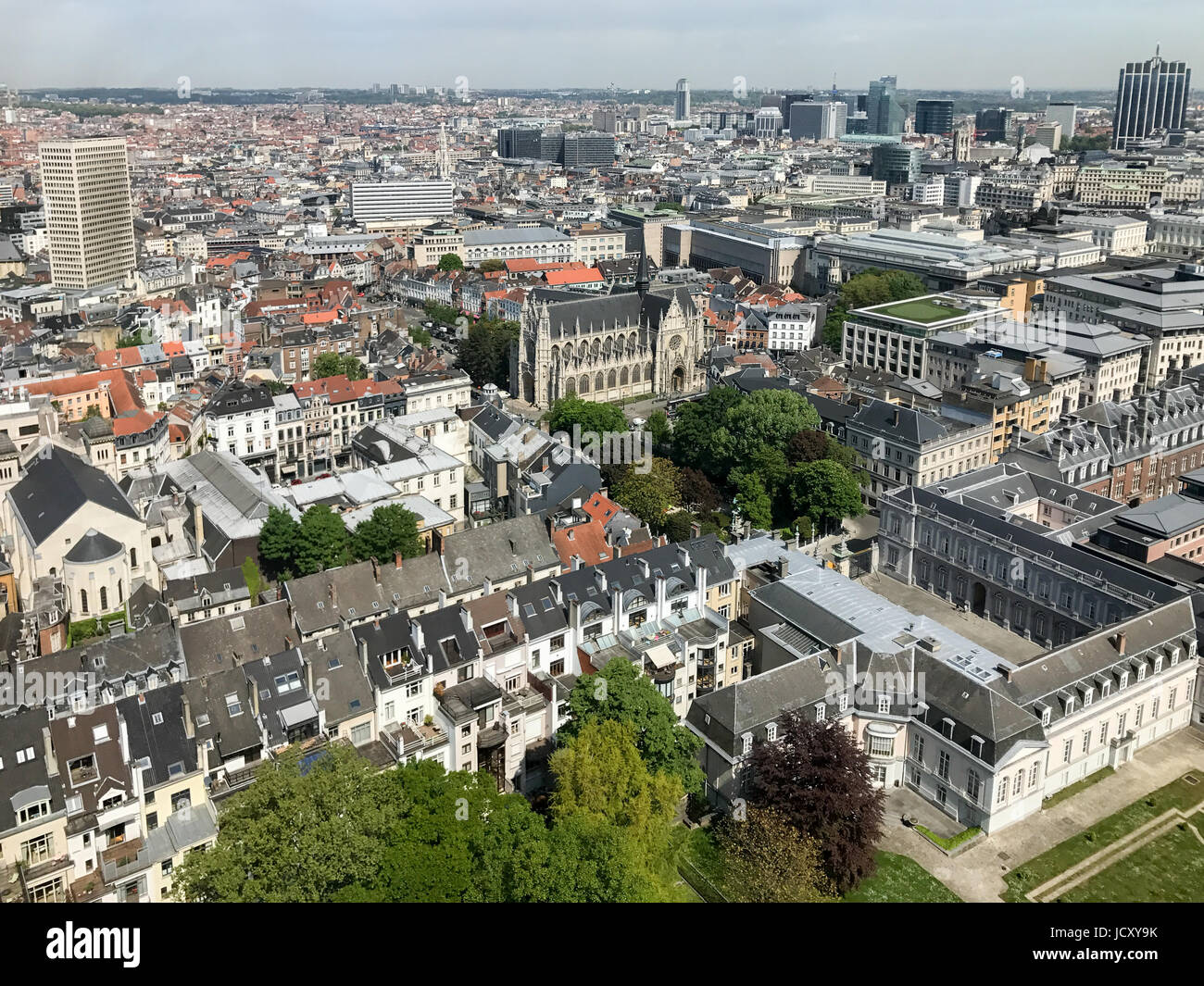 Aerial view of the Brussels city skyline in Belgium Stock Photo - Alamy