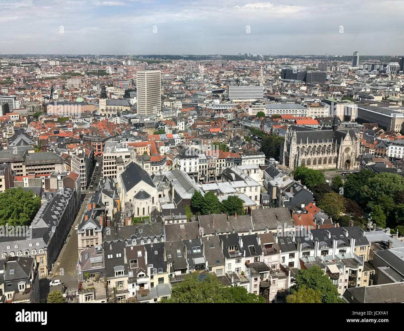 Aerial view of the Brussels city skyline in Belgium Stock Photo - Alamy