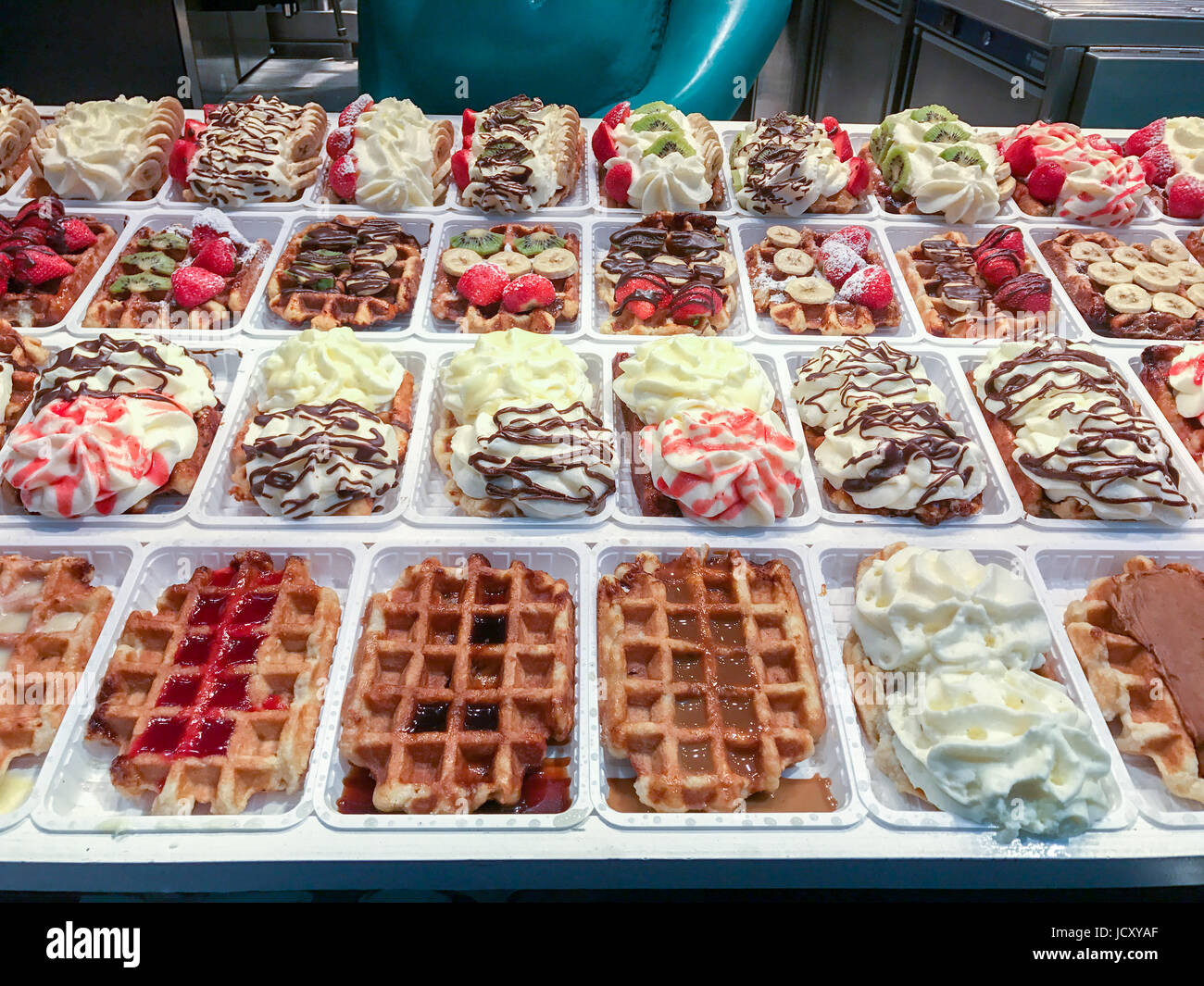 Waffles on display hi-res stock photography and images - Alamy