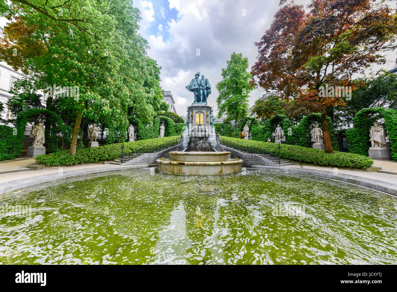 Place du Petit Sablon park in Brussels, Belgium Stock Photo - Alamy