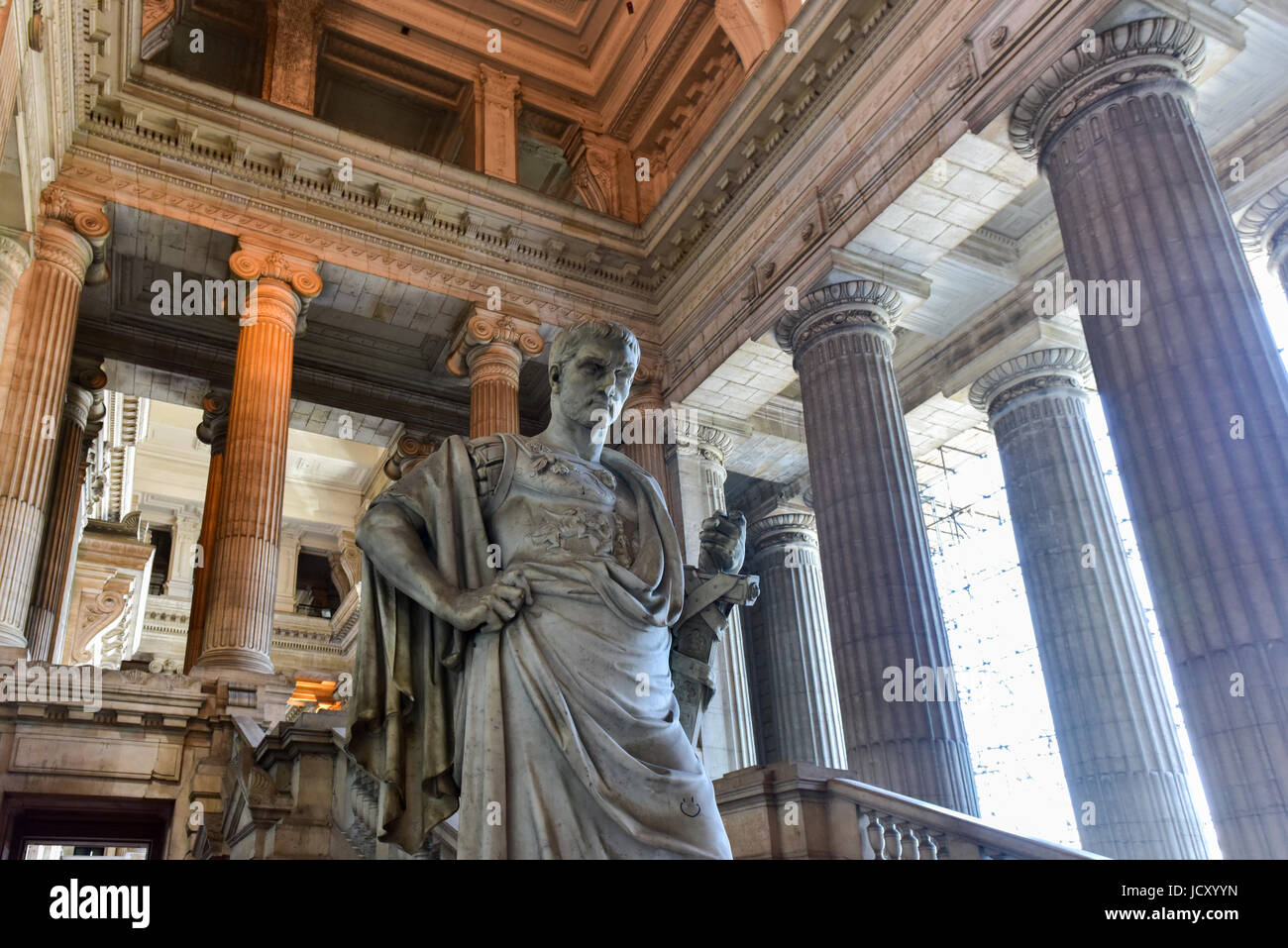 Justice Palace (Palais de Justice) in Brussels, Belgium. The eclectic ...