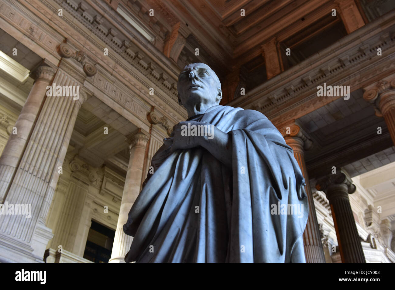Justice Palace (Palais de Justice) in Brussels, Belgium. The eclectic ...