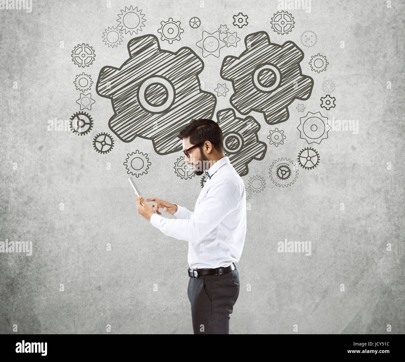 Businessman using digital tablet Stock Photo - Alamy Businessman using digital tablet Stock Photo - Alamy