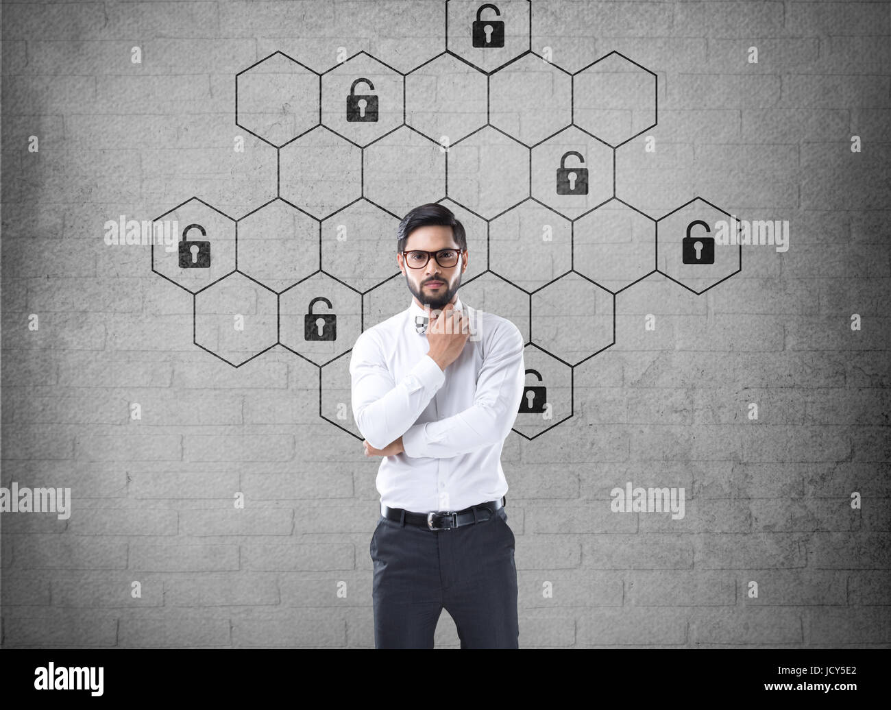Lock on shield concept hi-res stock photography and images - Alamy