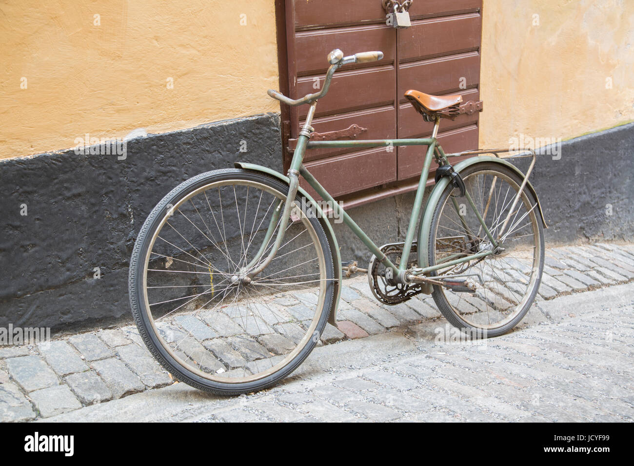 Old Bike in Old Town; Stockholm; Sweden Stock Photo - Alamy