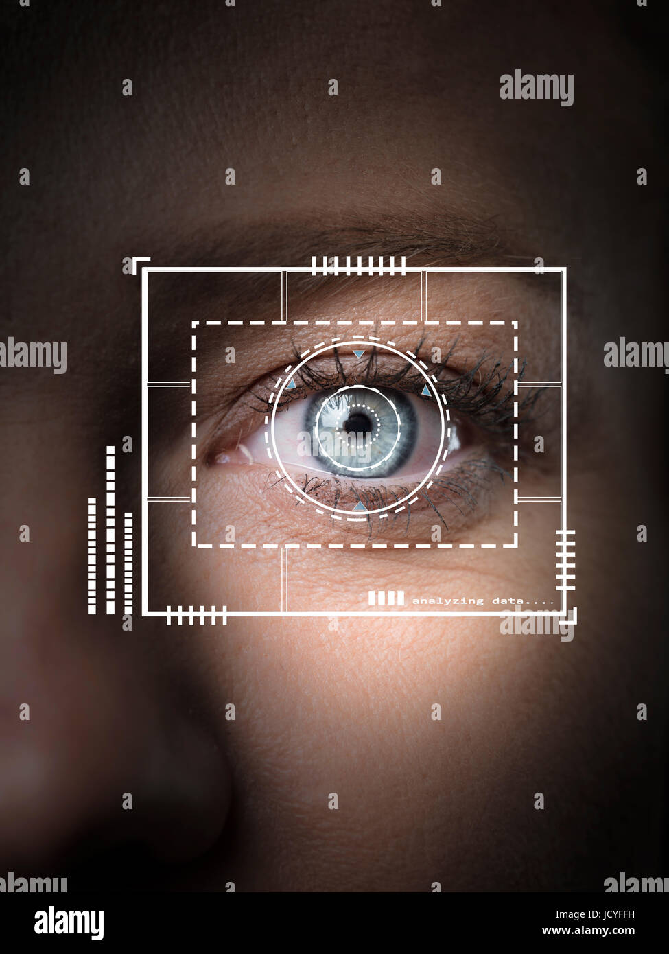 high tech biometric retina security scan Stock Photo - Alamy