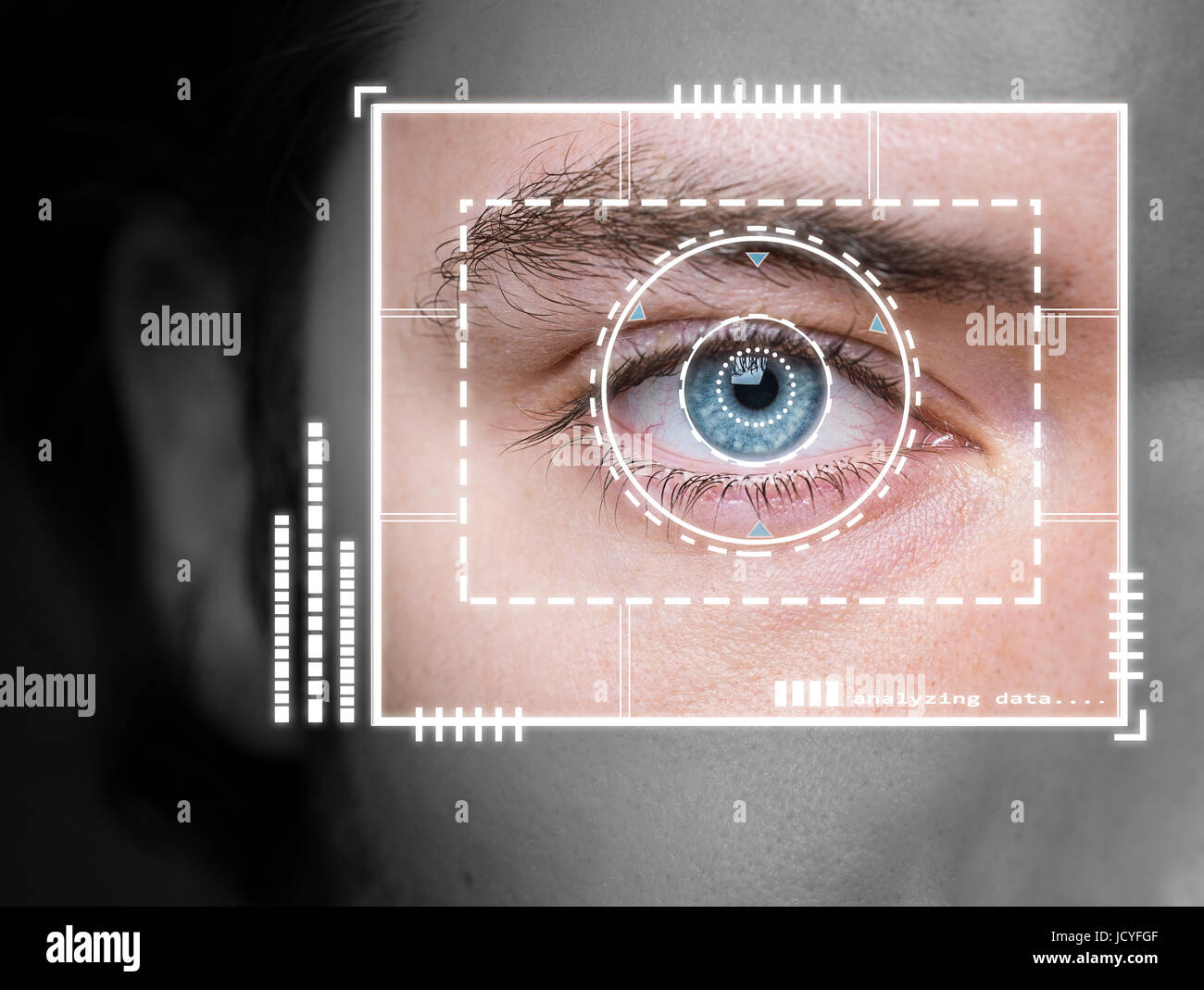 high tech visual biometric security scan concept Stock Photo - Alamy