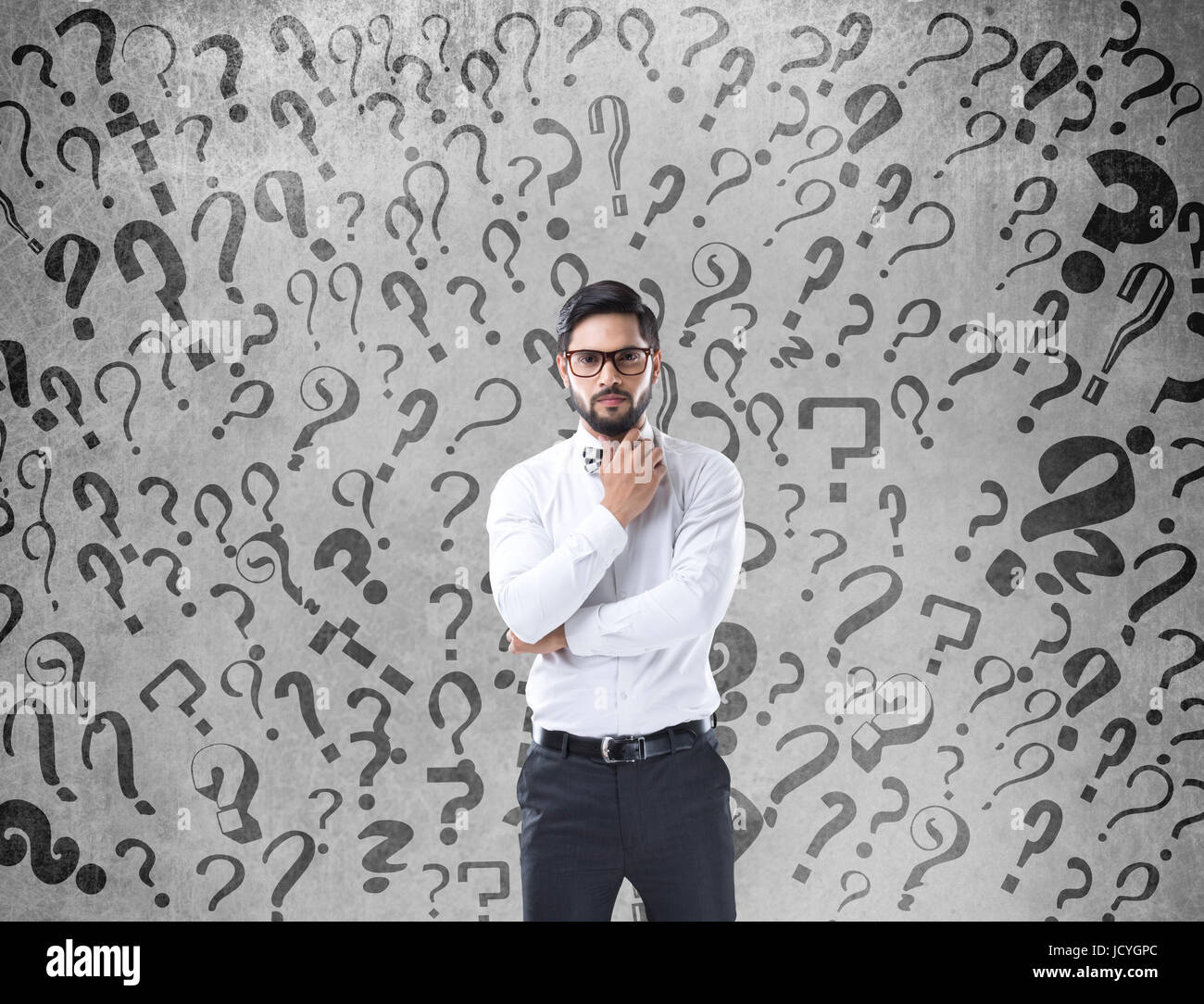 Thoughtful confused businessman Stock Photo - Alamy Thoughtful confused businessman Stock Photo - Alamy