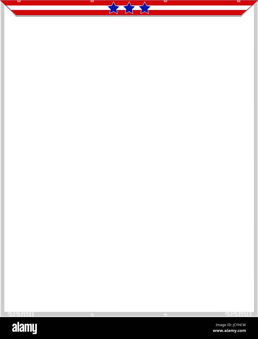Patriotic american flag border blank Stock Vector Images - Alamy