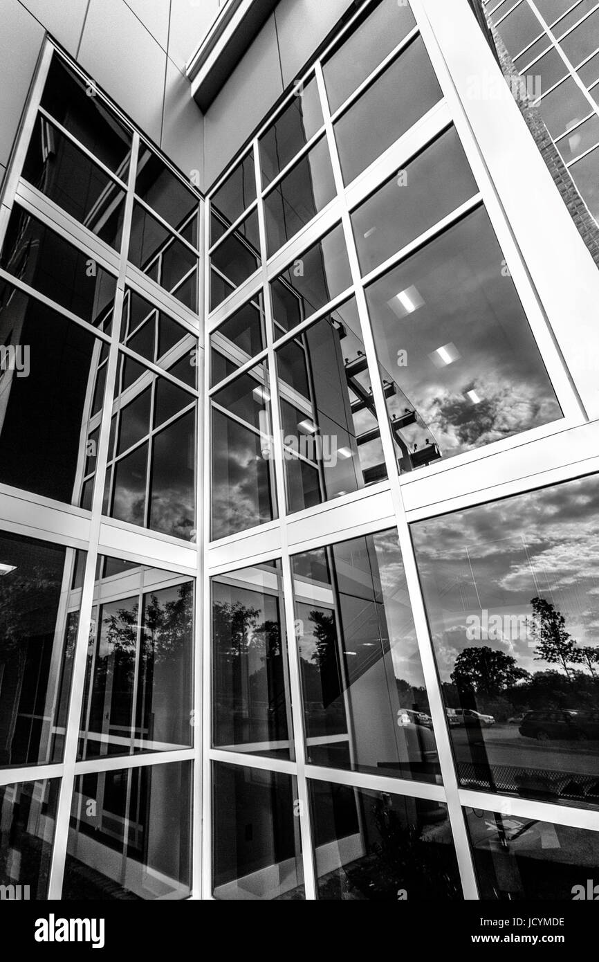 window reflections making a geometric design Stock Photo - Alamy