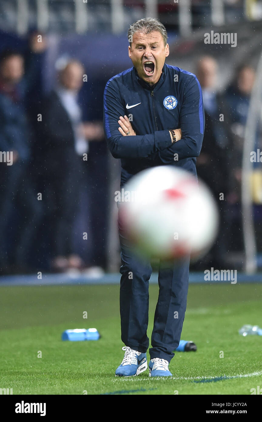 Pavel Hapal during the UEFA European Under-21 match between Poland and ...