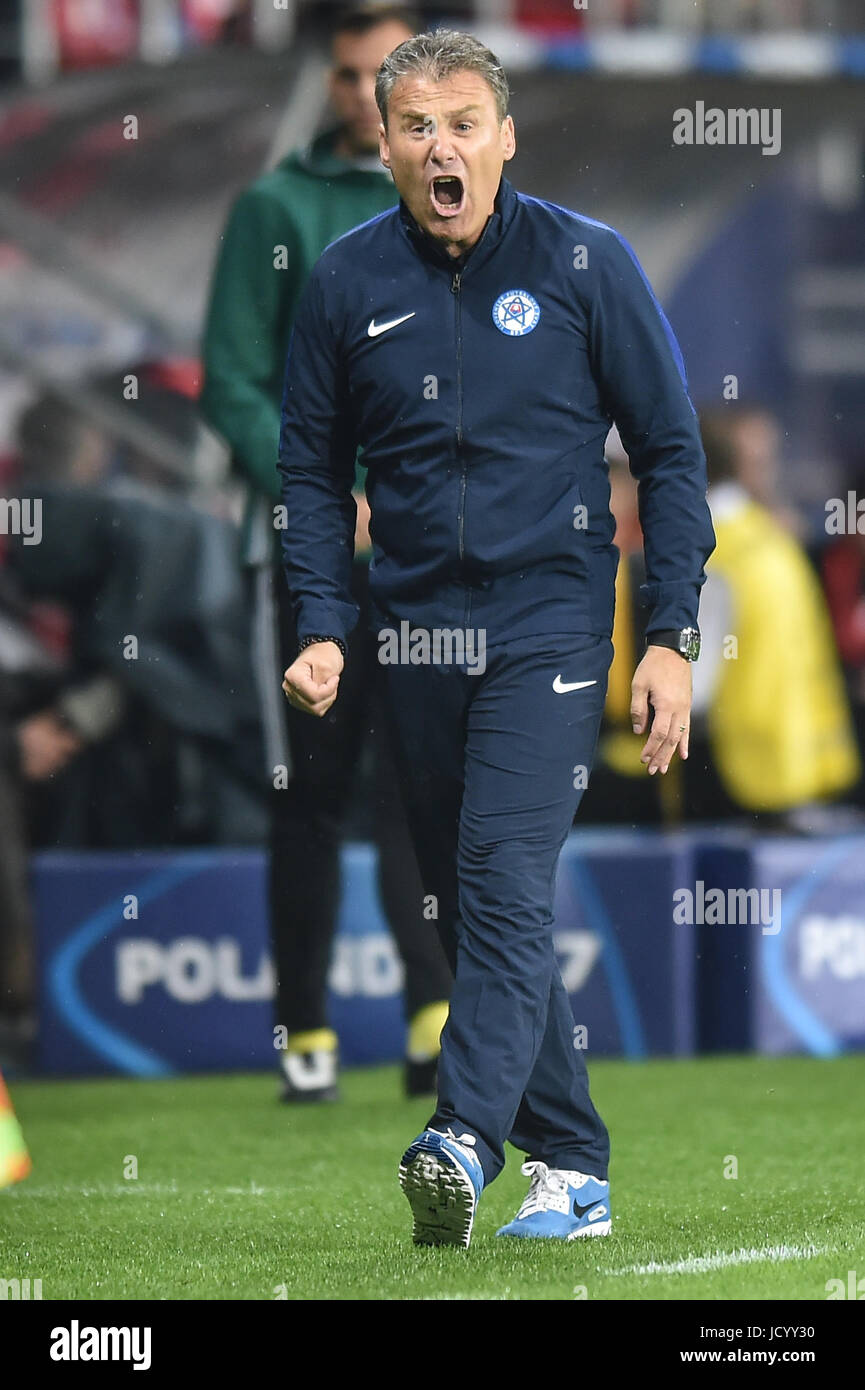 Pavel Hapal during the UEFA European Under-21 match between Poland and ...