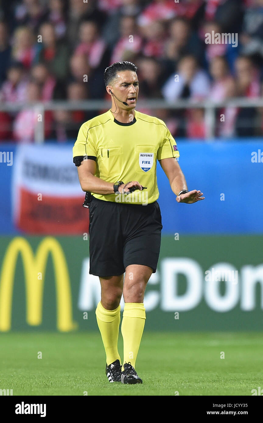 Refferee Serdar Gozubuyuk during the UEFA European Under-21 match ...