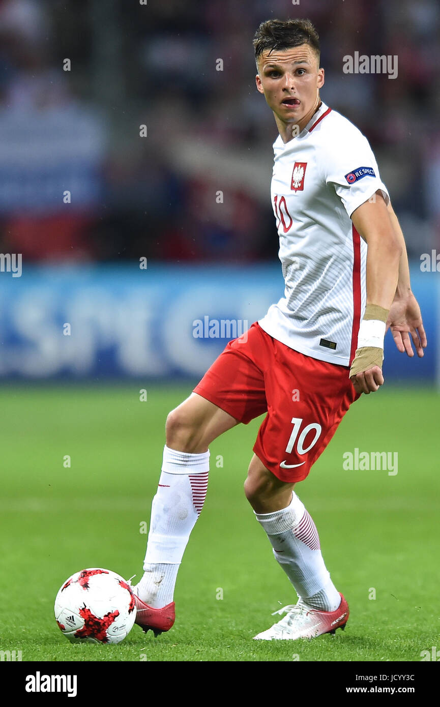 Patryk Lipski during the UEFA European Under-21 match between Poland ...