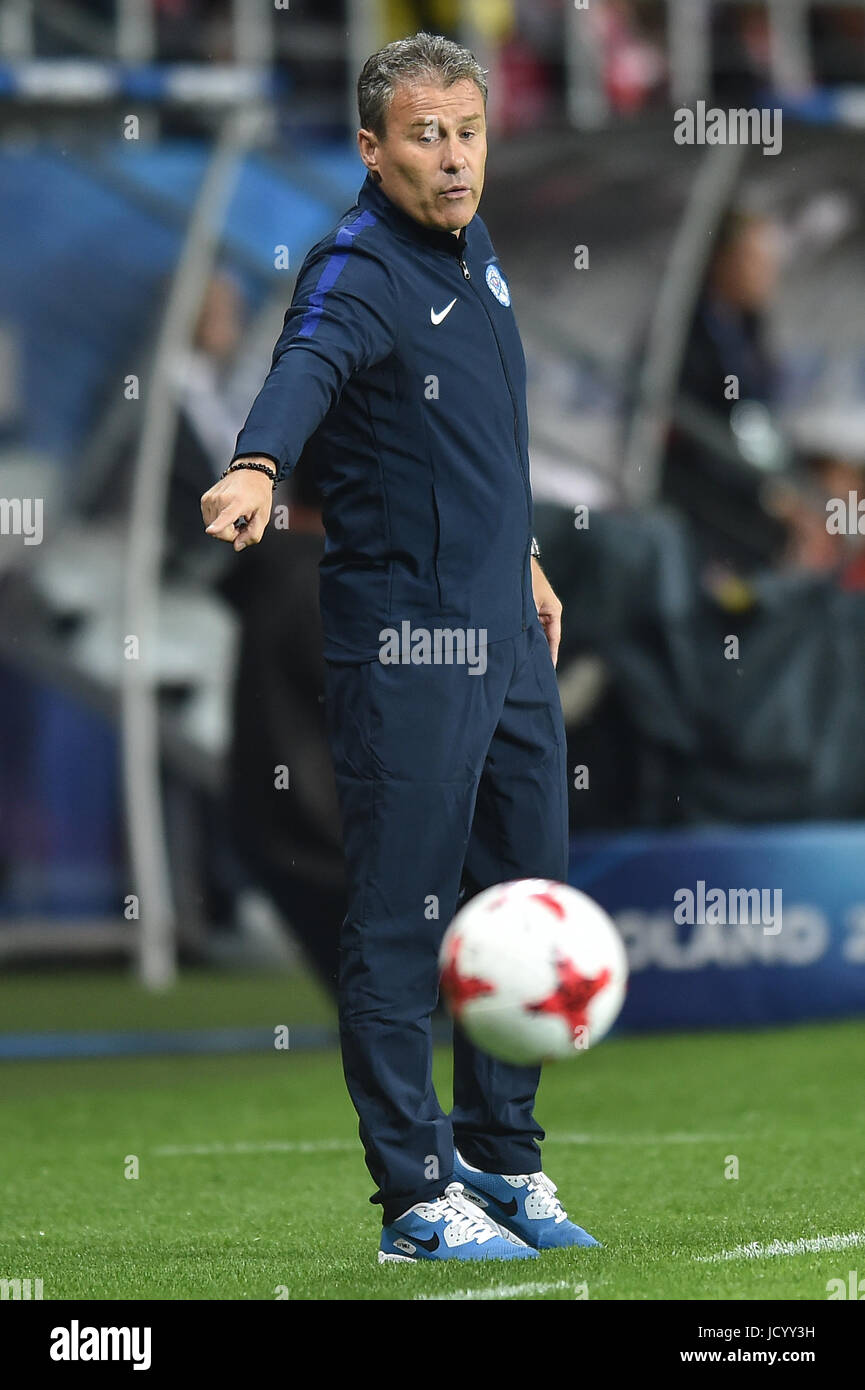 Pavel Hapal during the UEFA European Under-21 match between Poland and ...